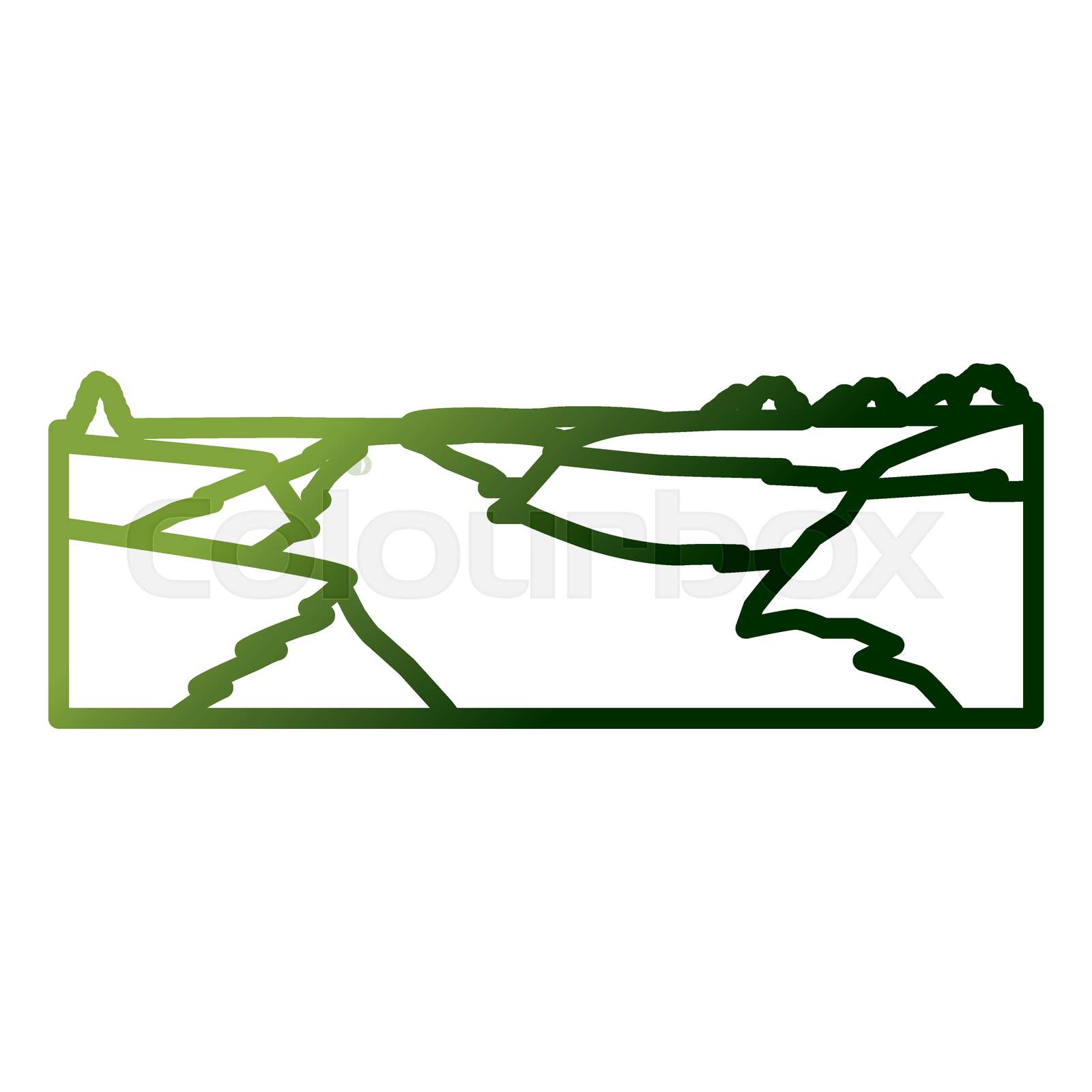 Beautiful river landscape | Stock vector | Colourbox