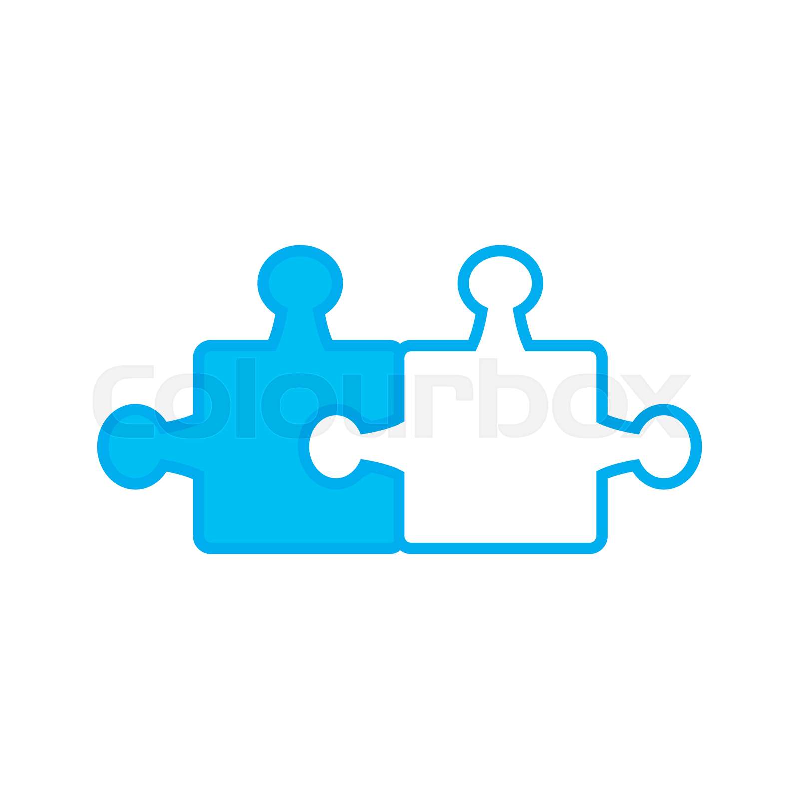 Puzzle pieces symbol | Stock vector | Colourbox
