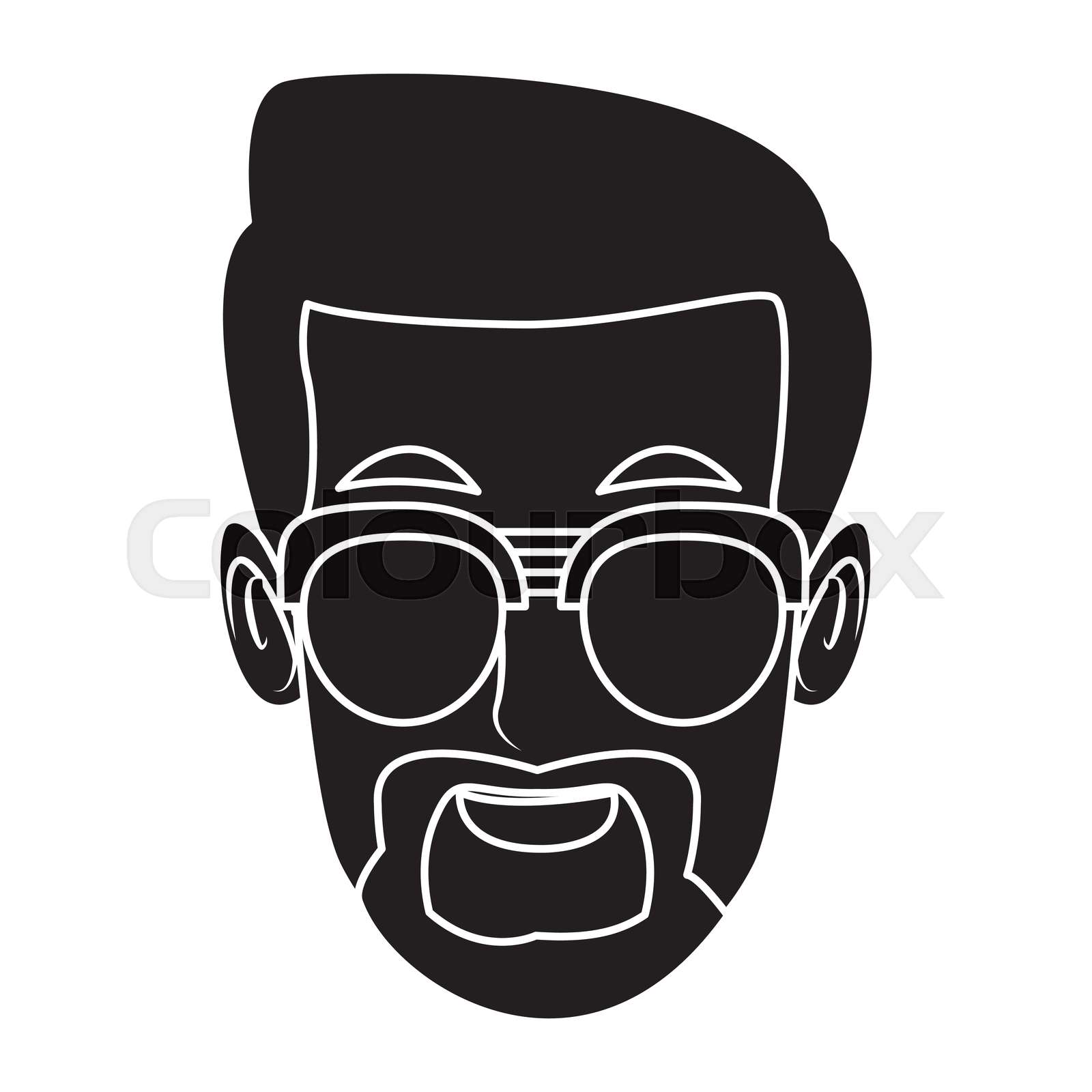 Man face cartoon | Stock vector | Colourbox