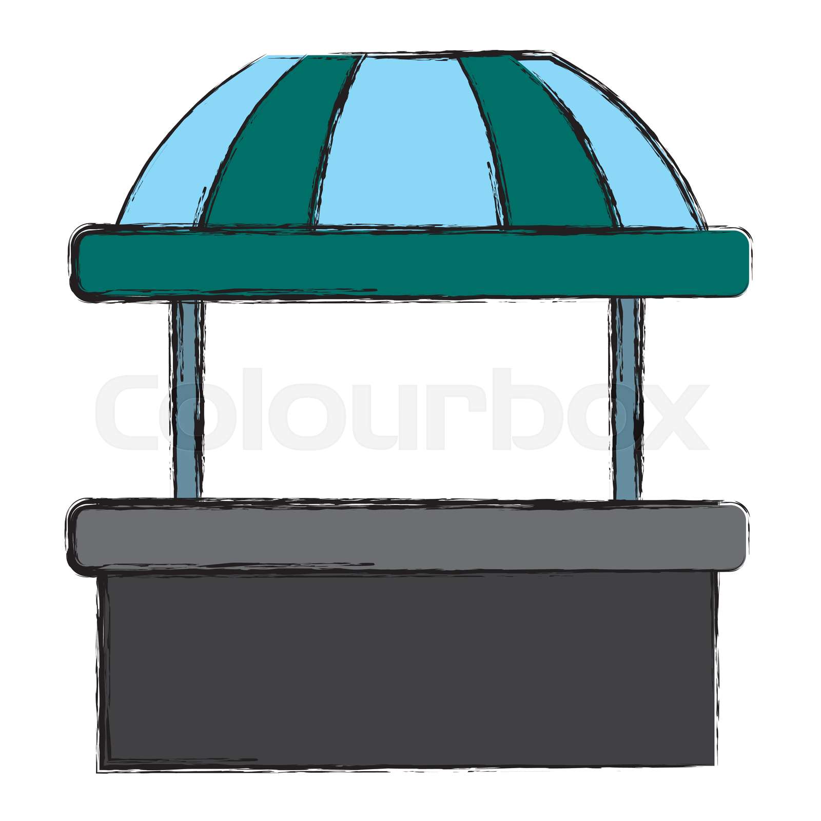 Market stall symbol | Stock vector | Colourbox