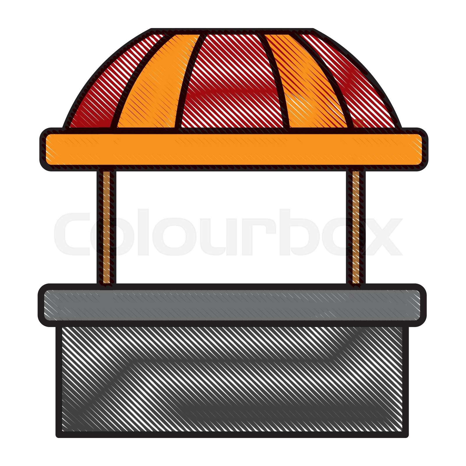 Market stall symbol | Stock vector | Colourbox