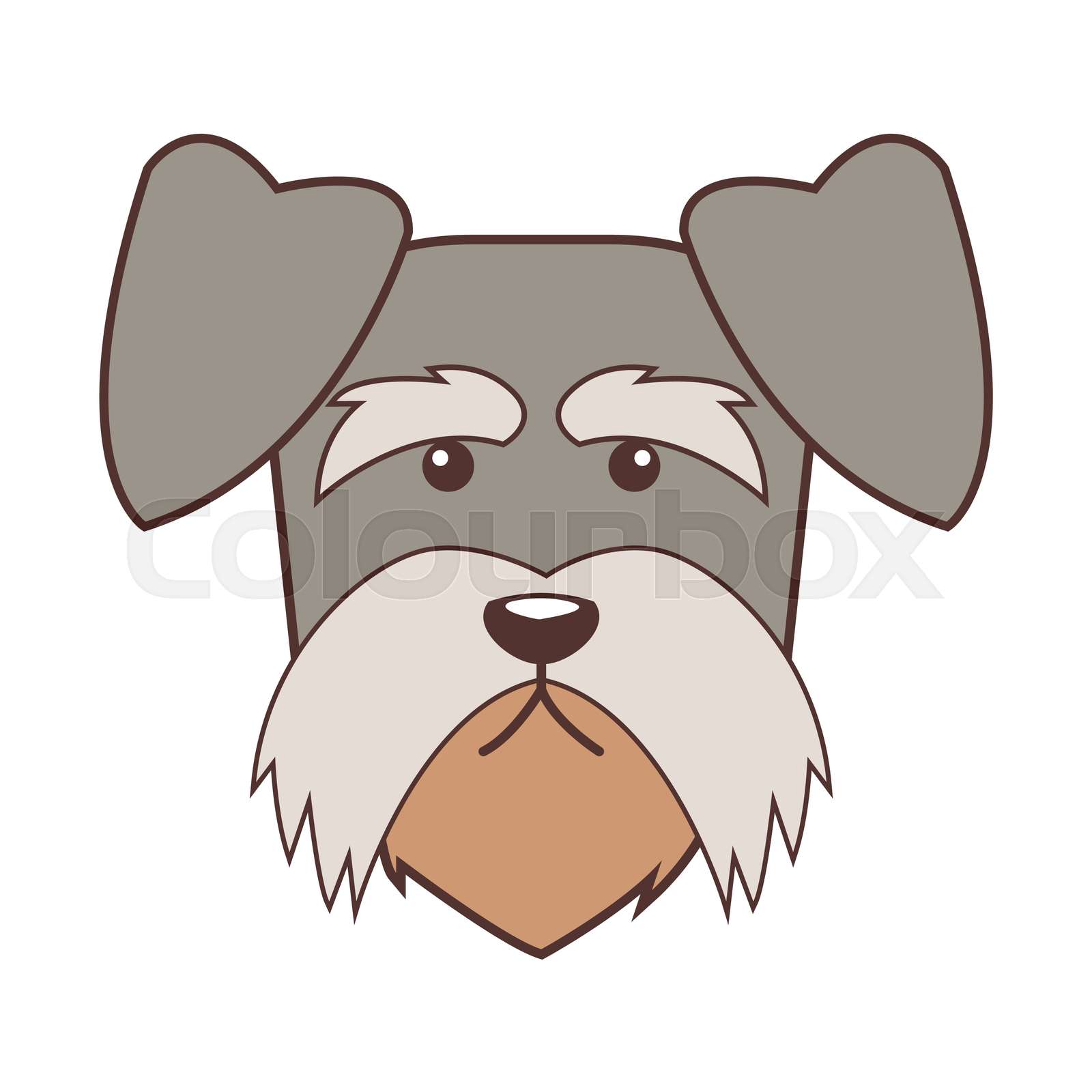 Dog head cartoon | Stock vector | Colourbox