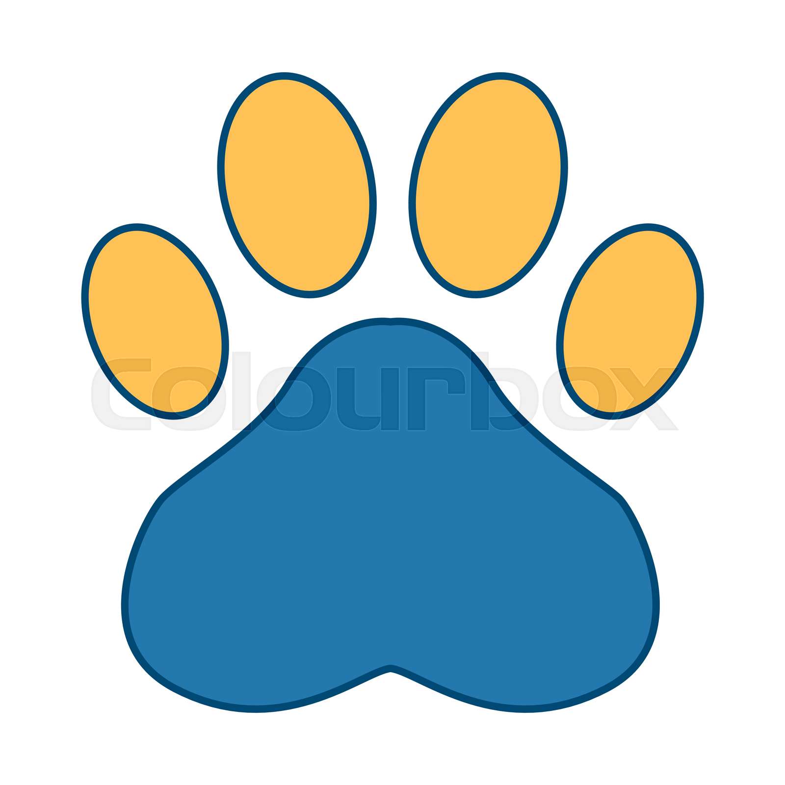 Paw print symbol | Stock vector | Colourbox