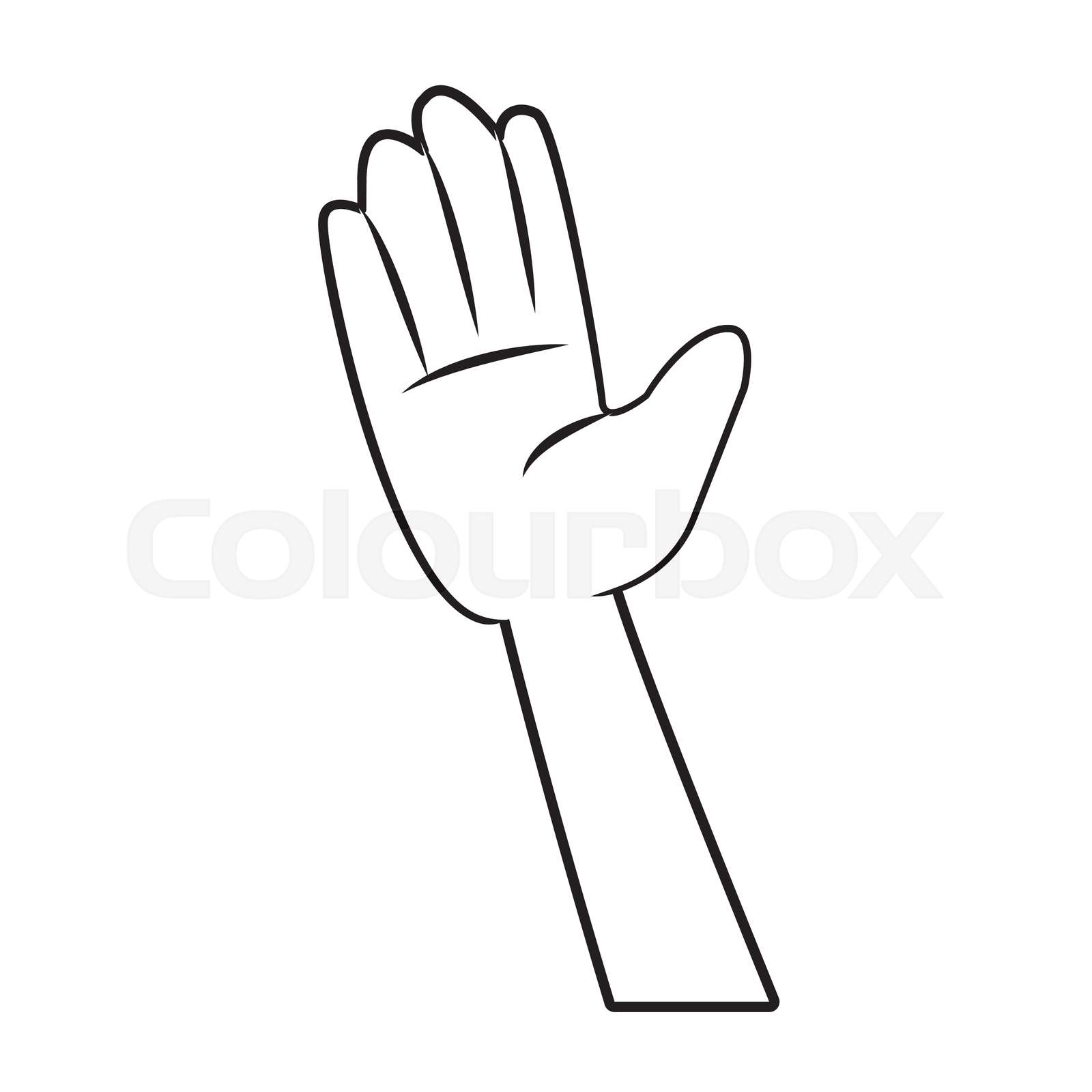 Human hand cartoon | Stock vector | Colourbox