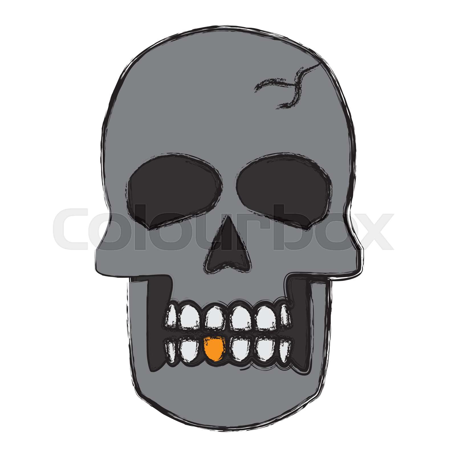 Human skull symbol | Stock vector | Colourbox