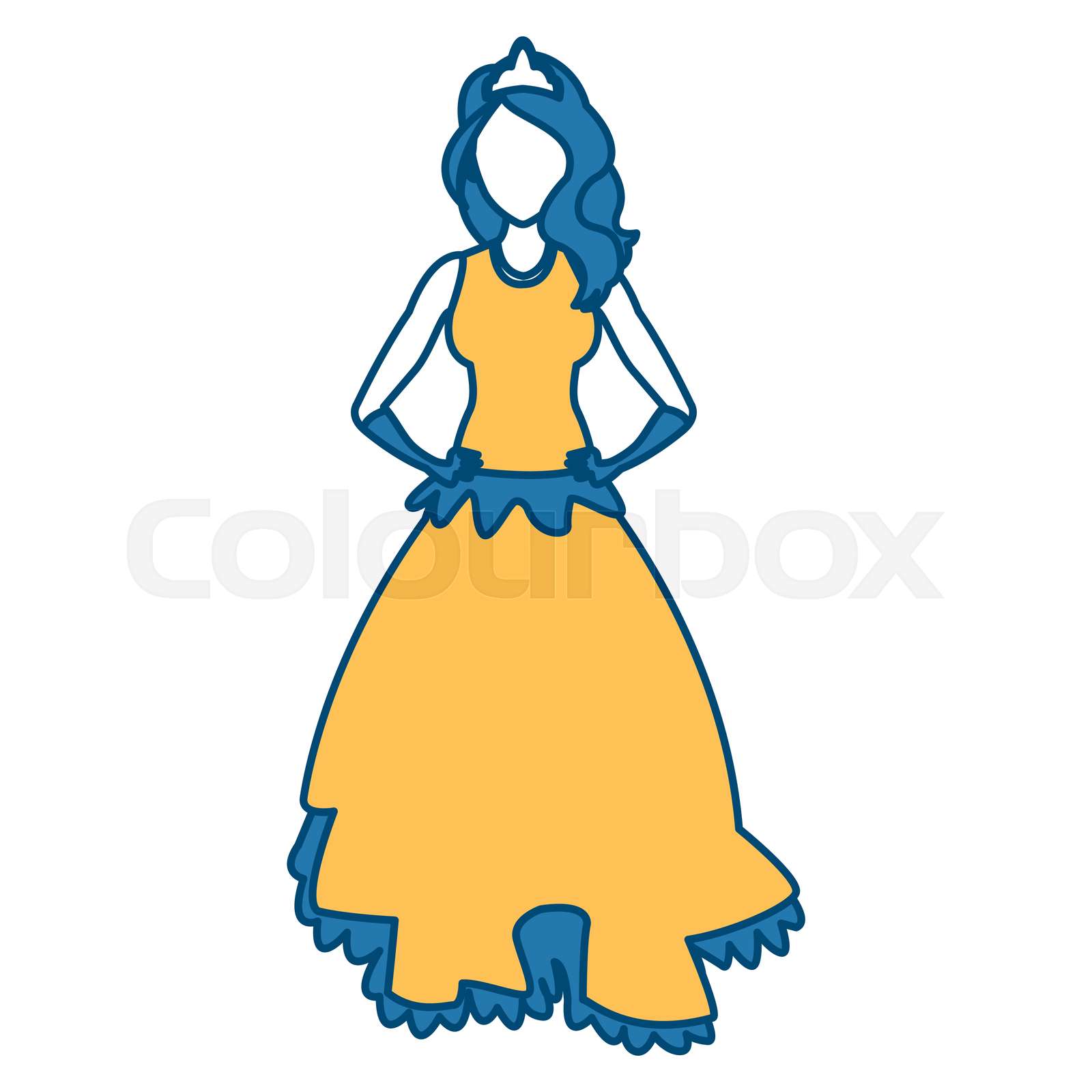 Beautiful princess cartoon | Stock vector | Colourbox