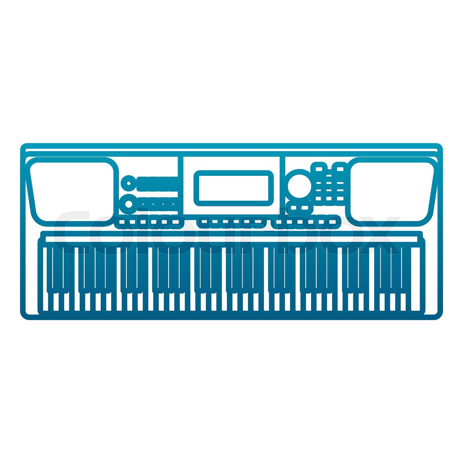 Music keyboard instrument | Stock vector | Colourbox