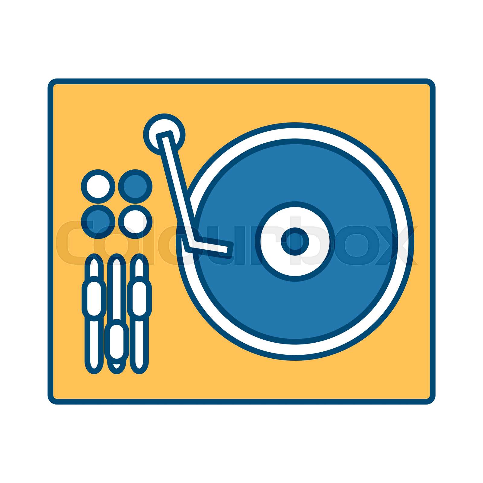 DJ turntable symbol | Stock vector | Colourbox