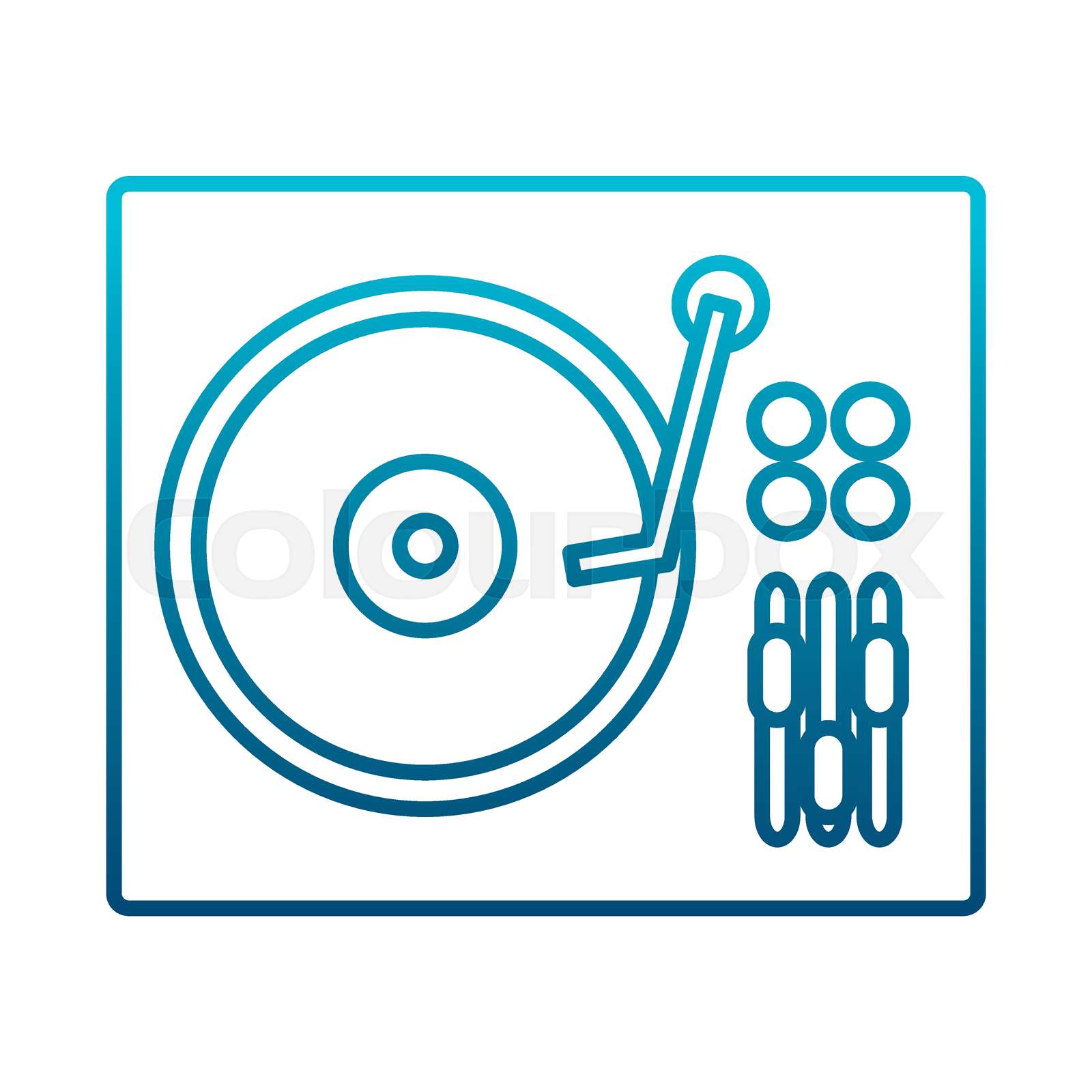 DJ turntable symbol | Stock vector | Colourbox