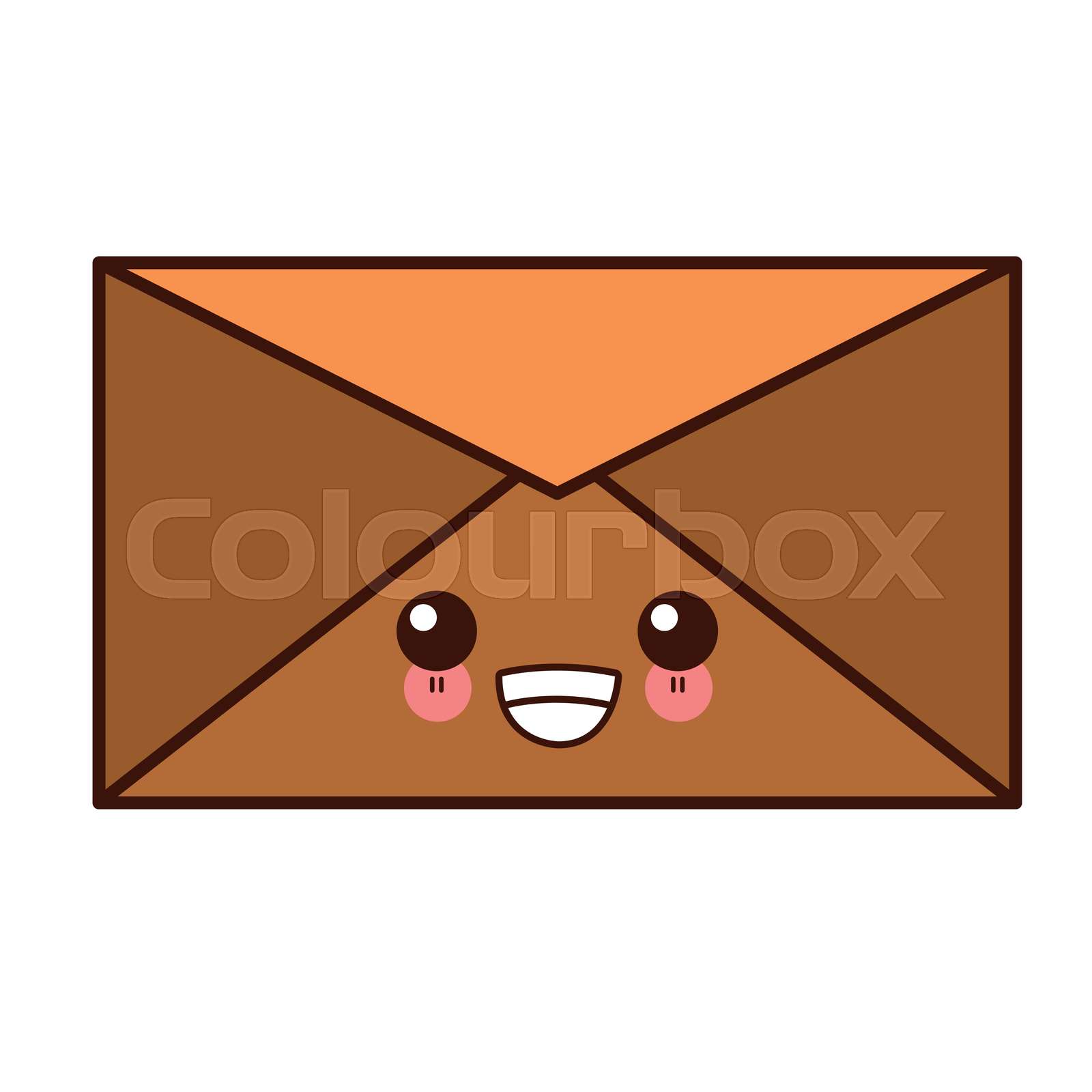 Mail or email symbol cute kawaii cartoon | Stock vector | Colourbox