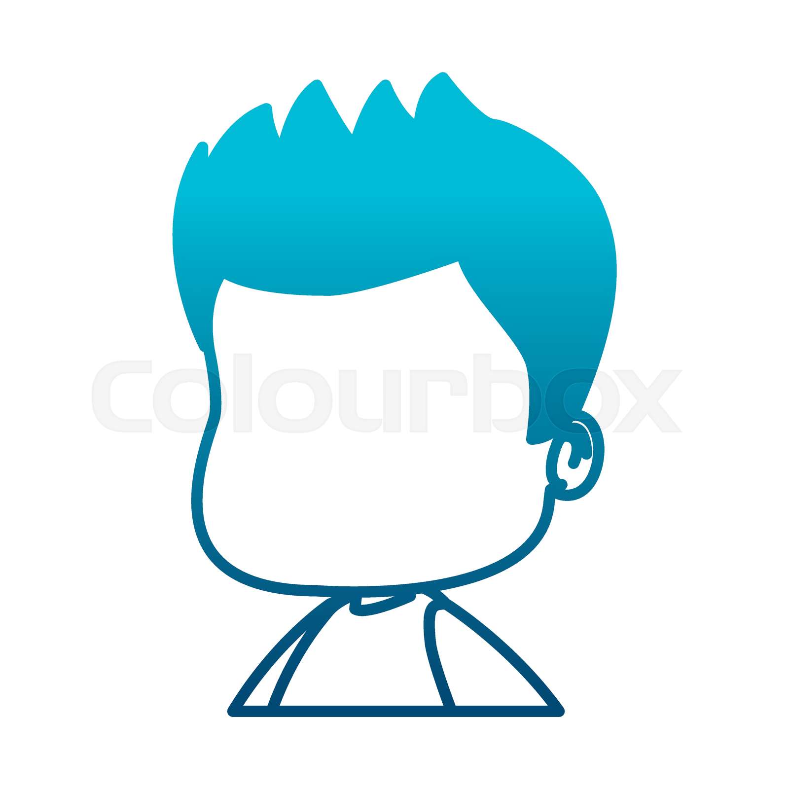 Faceless boy cartoon | Stock vector | Colourbox