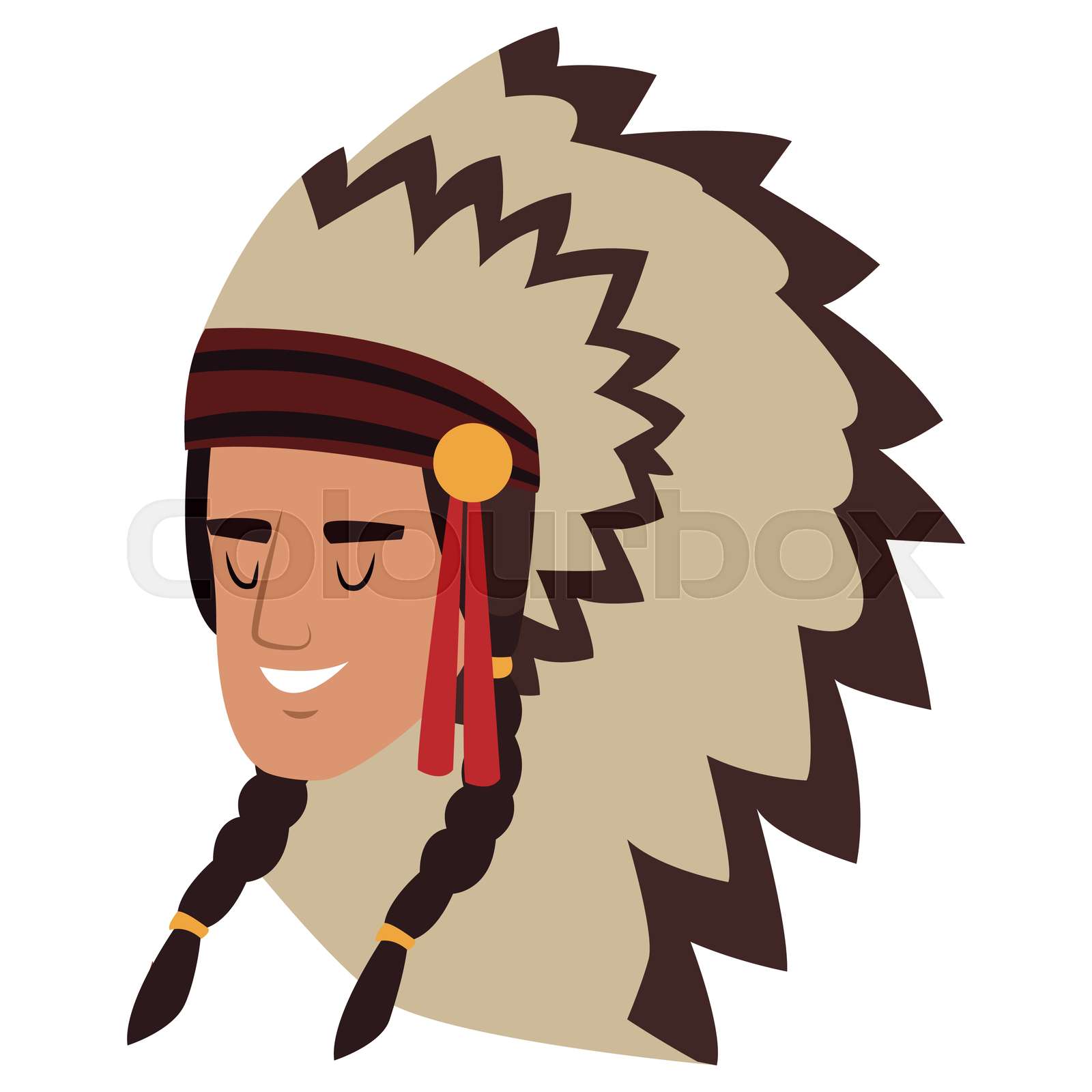 American indian face | Stock vector | Colourbox