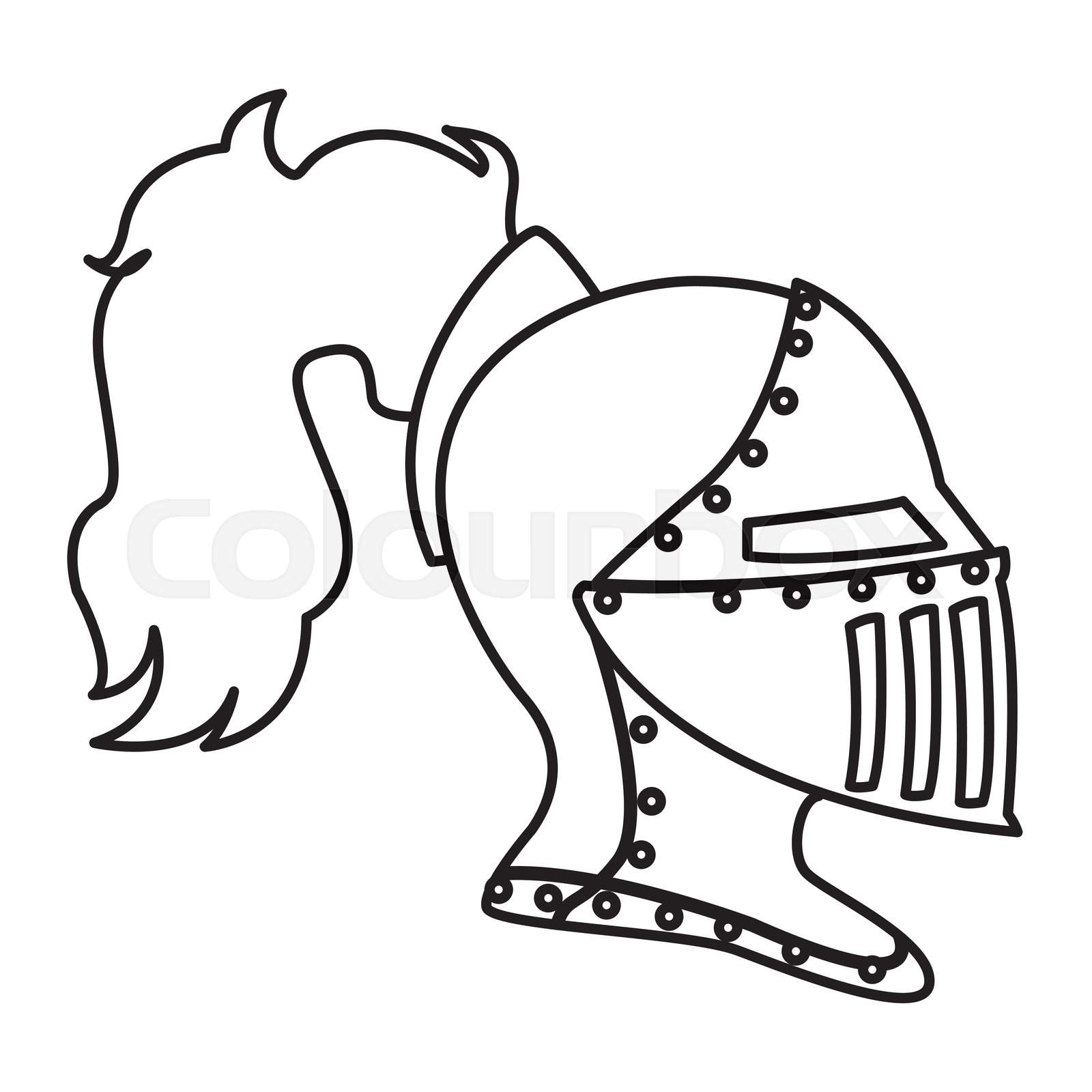Medieval warrior helmet | Stock vector | Colourbox
