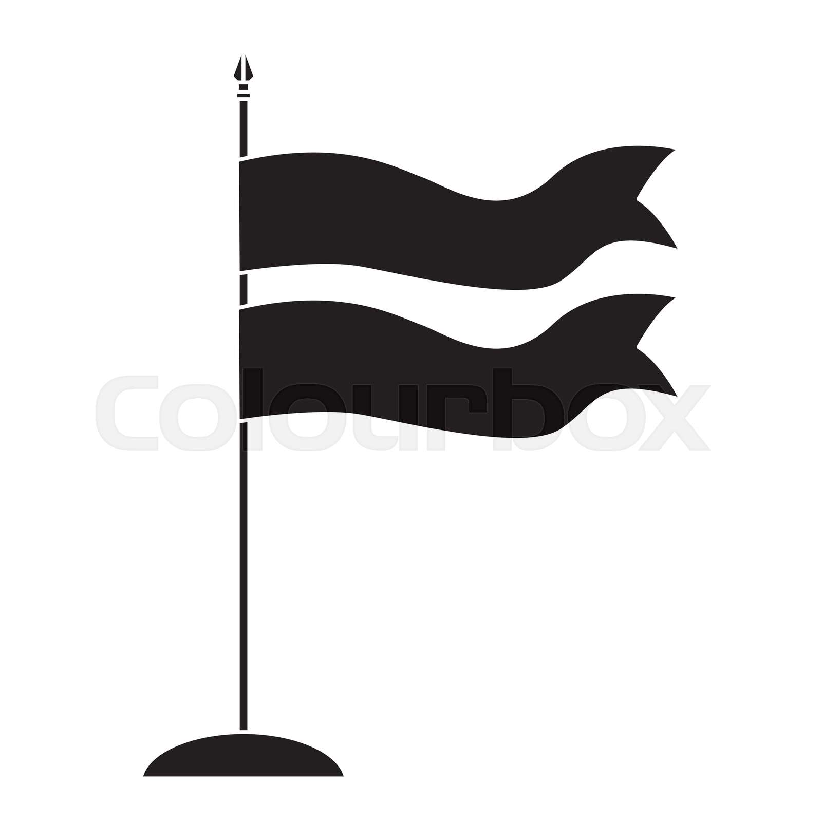 Medieval flag symbol | Stock vector | Colourbox