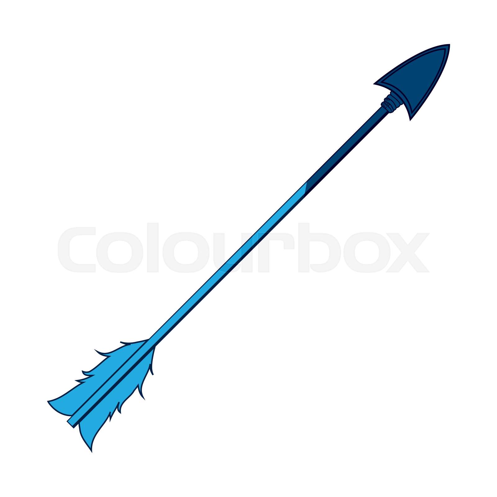 blue free spirit arrow rustic tribal decoration | Stock vector | Colourbox