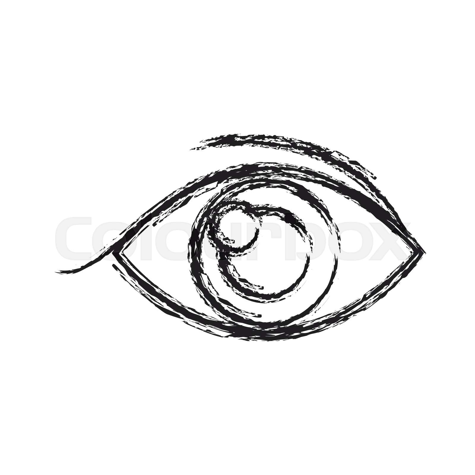 human eye vision optical look design sketch | Stock vector | Colourbox