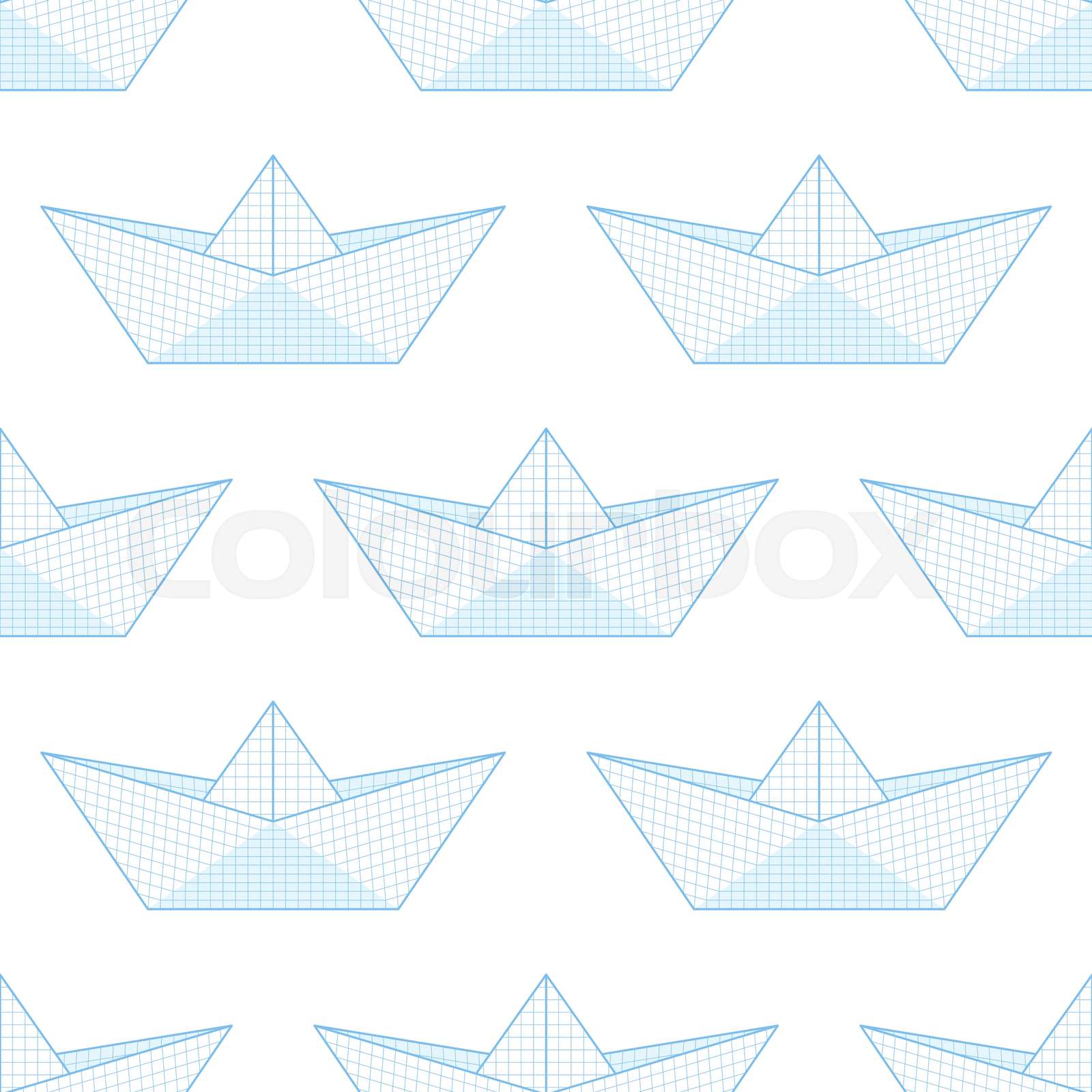 Paper boat pattern | Stock vector | Colourbox