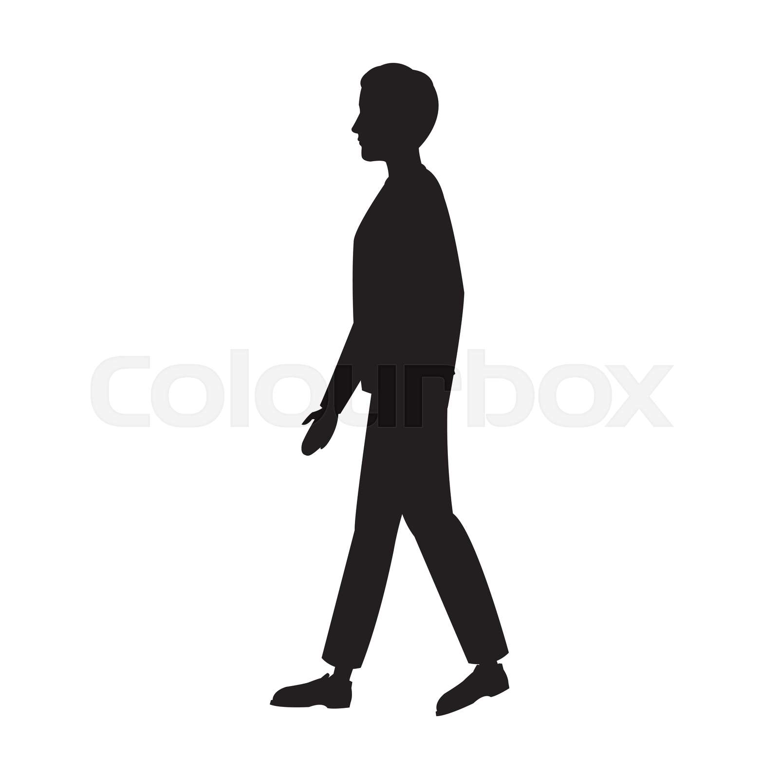 pictogram man walking people image | Stock vector | Colourbox