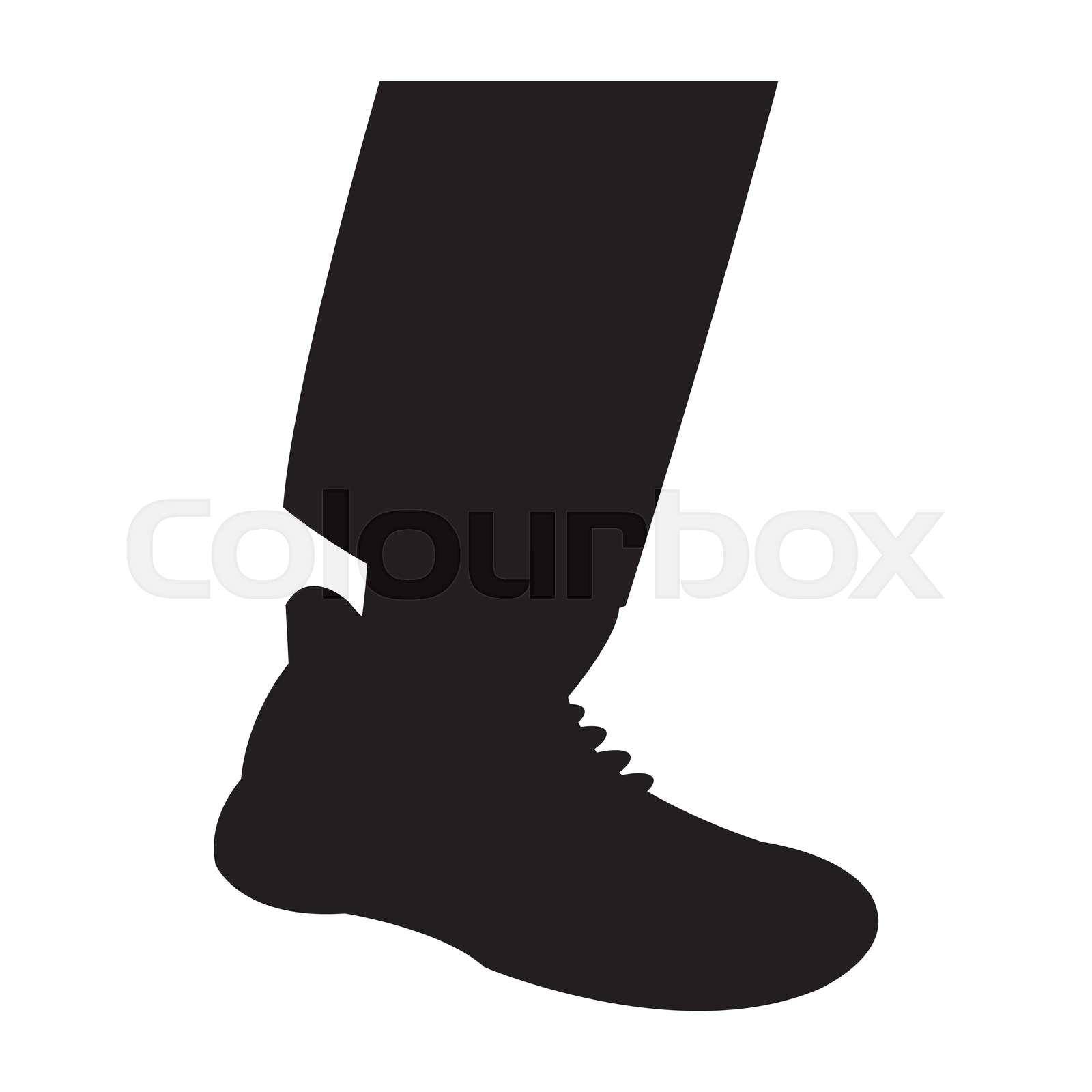 silhouette leg shoe man design | Stock vector | Colourbox