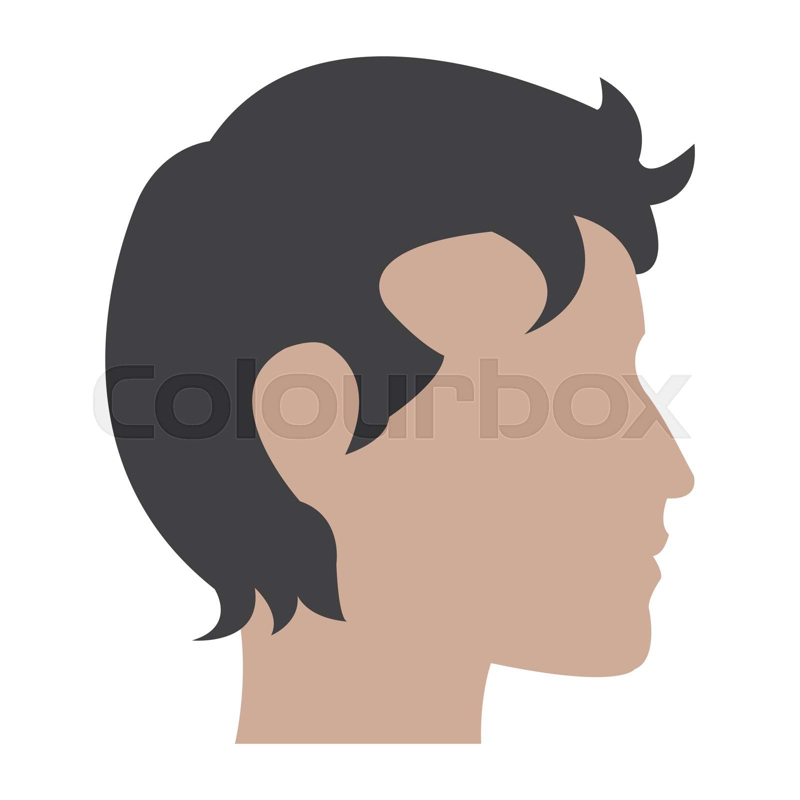 profile head man male character | Stock vector | Colourbox