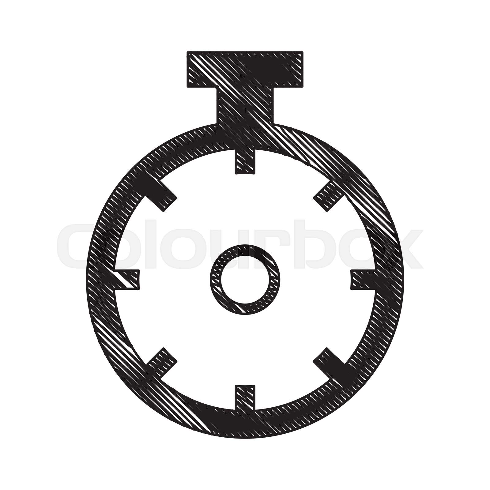 drawing sportwatch time timer chronometer display | Stock vector ...