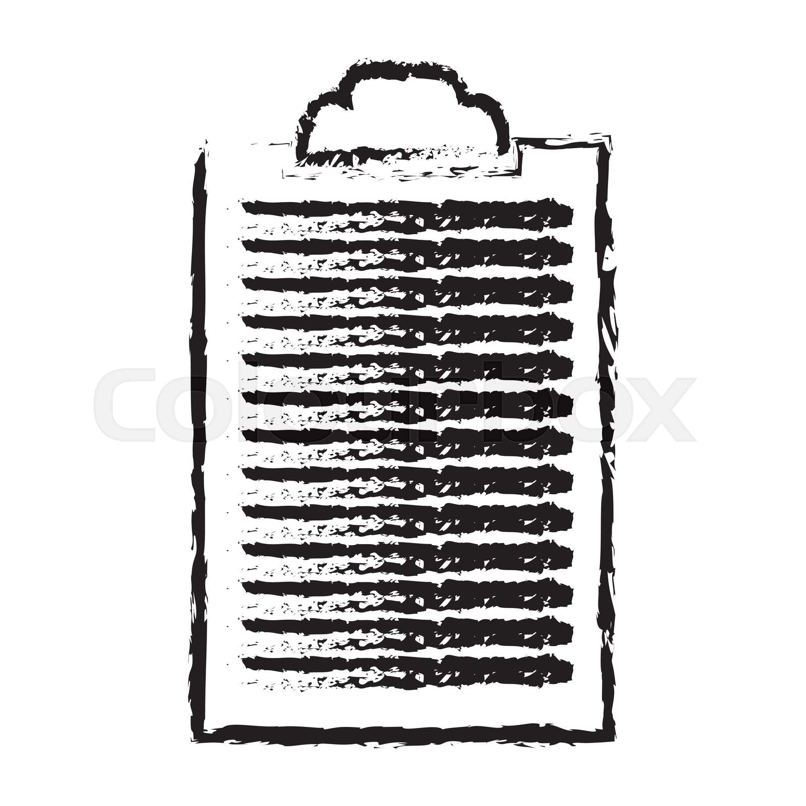 sketch clipboard paper document work | Stock vector | Colourbox