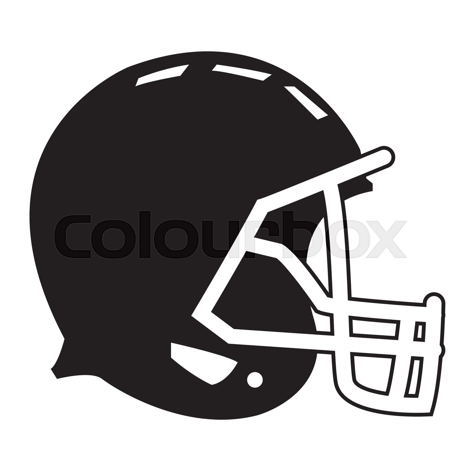 football helmet protection equipment side view | Stock vector | Colourbox