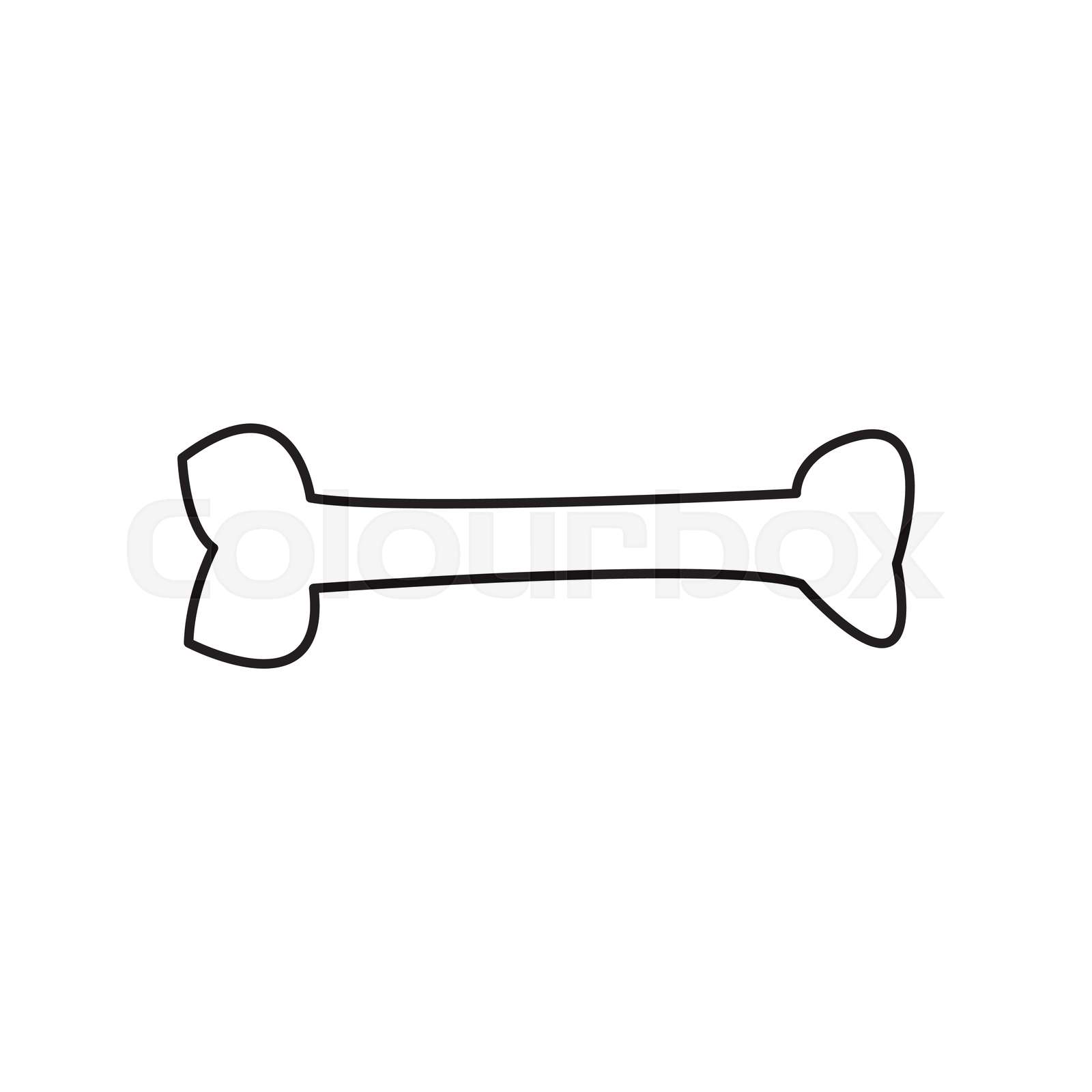 outline bone human skeleton icon | Stock vector | Colourbox
