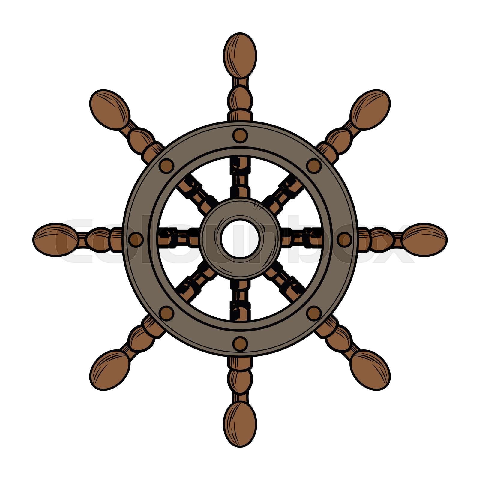 Pirate Ship Steering Wheel Cartoon