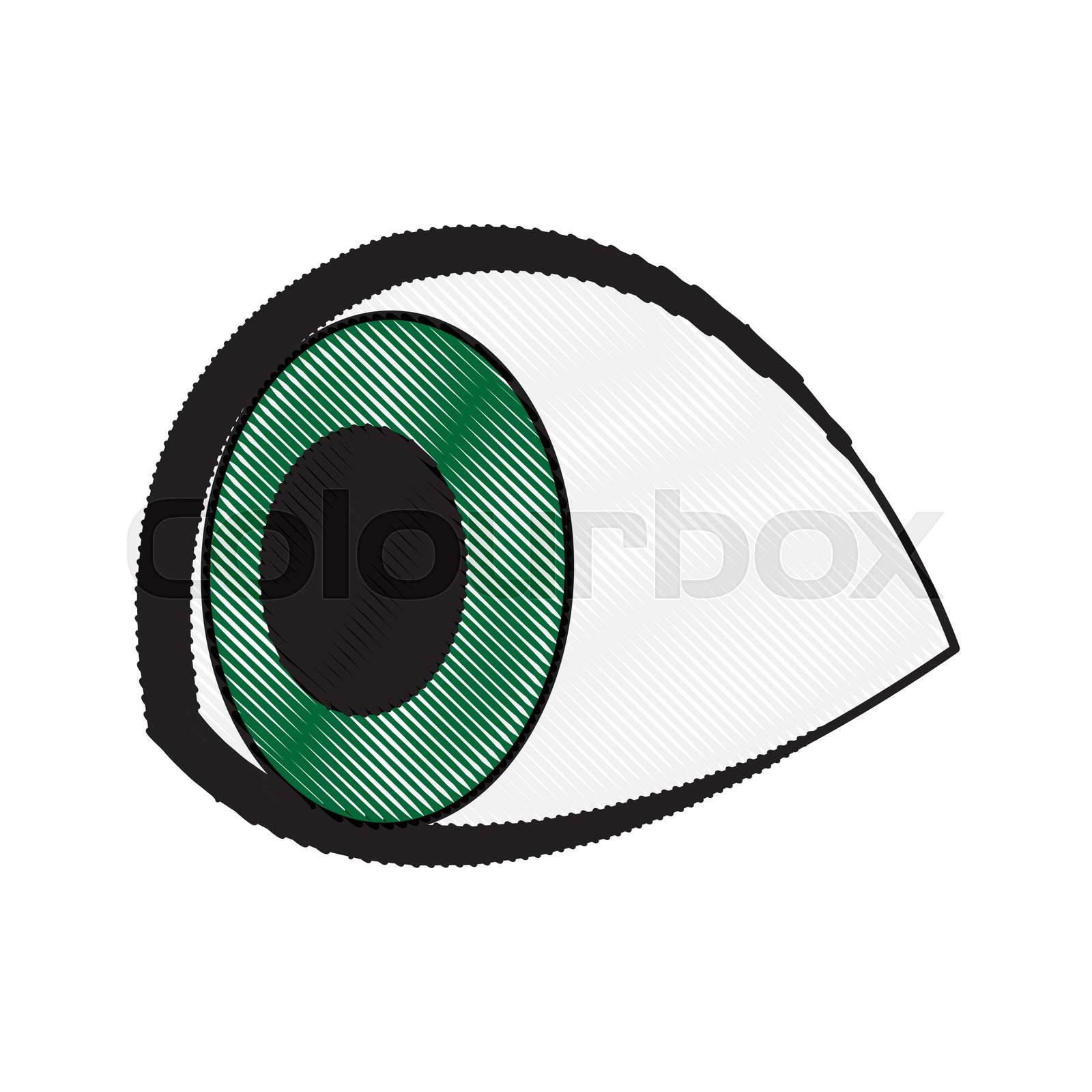 cartoon cute eye people looking icon | Stock vector | Colourbox