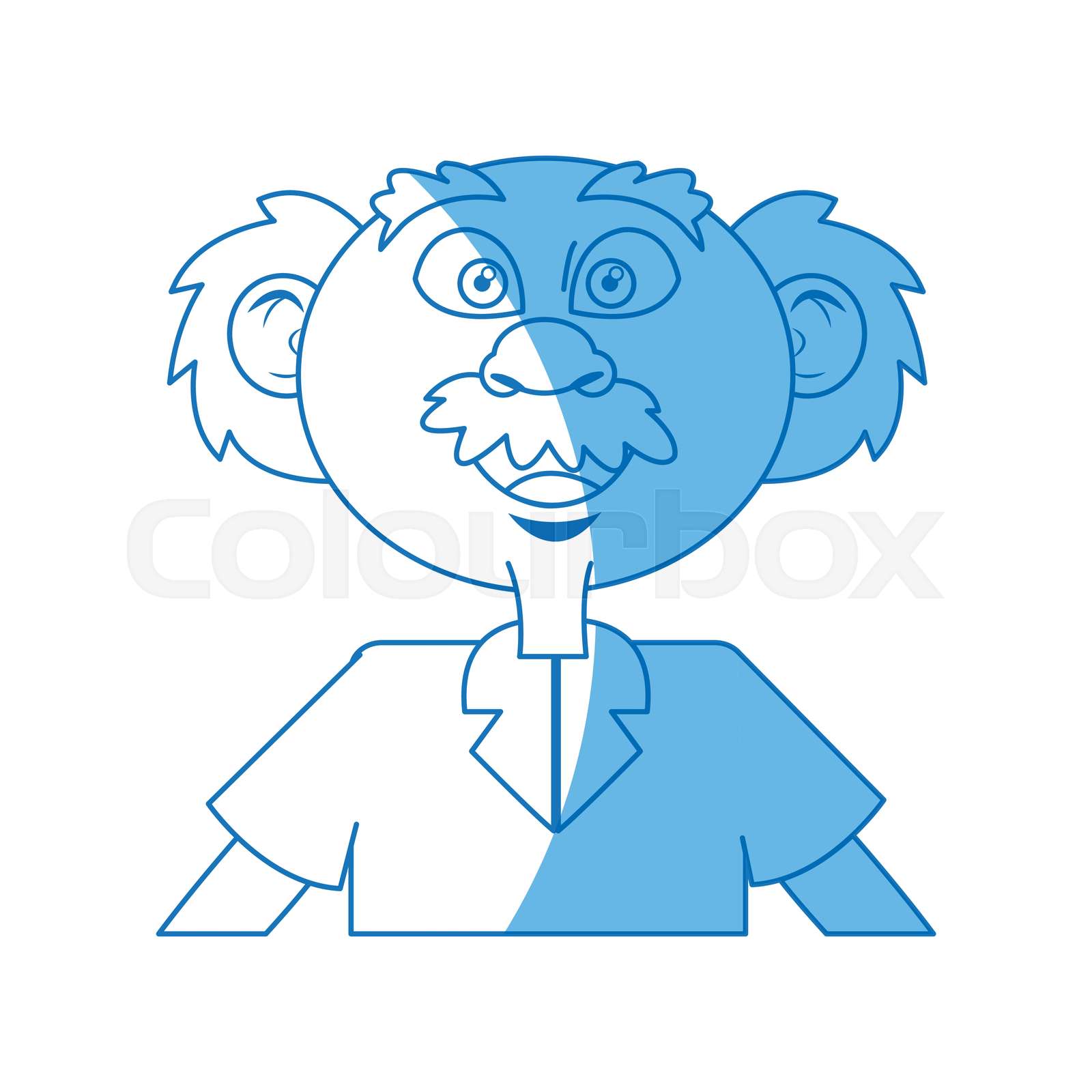 cartoon old professor man scientific with mustache bald | Stock vector ...