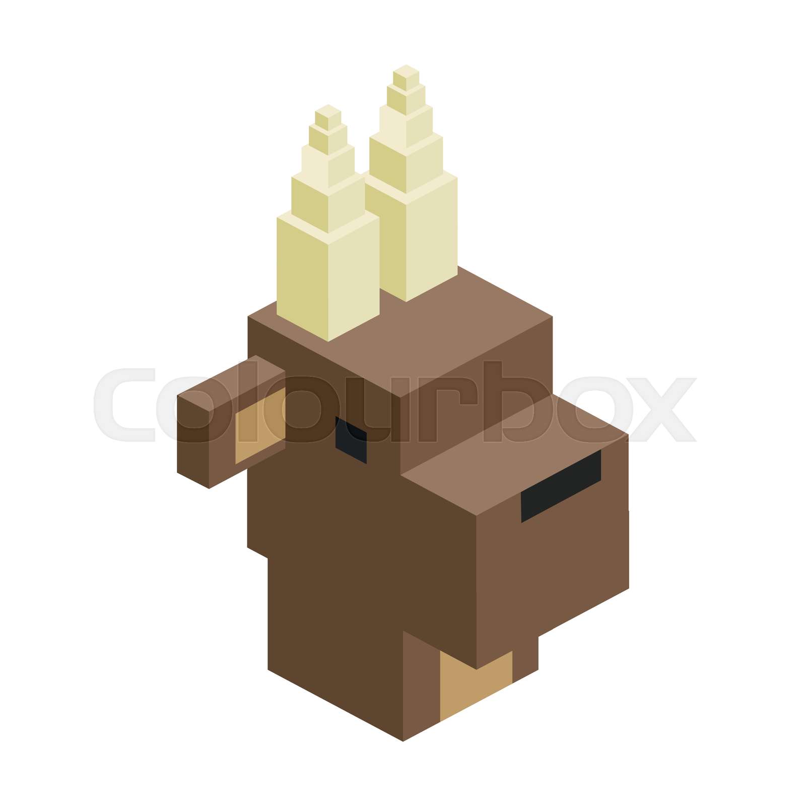 head bull modular animal plastic lego toy blocks and bricks | Stock ...