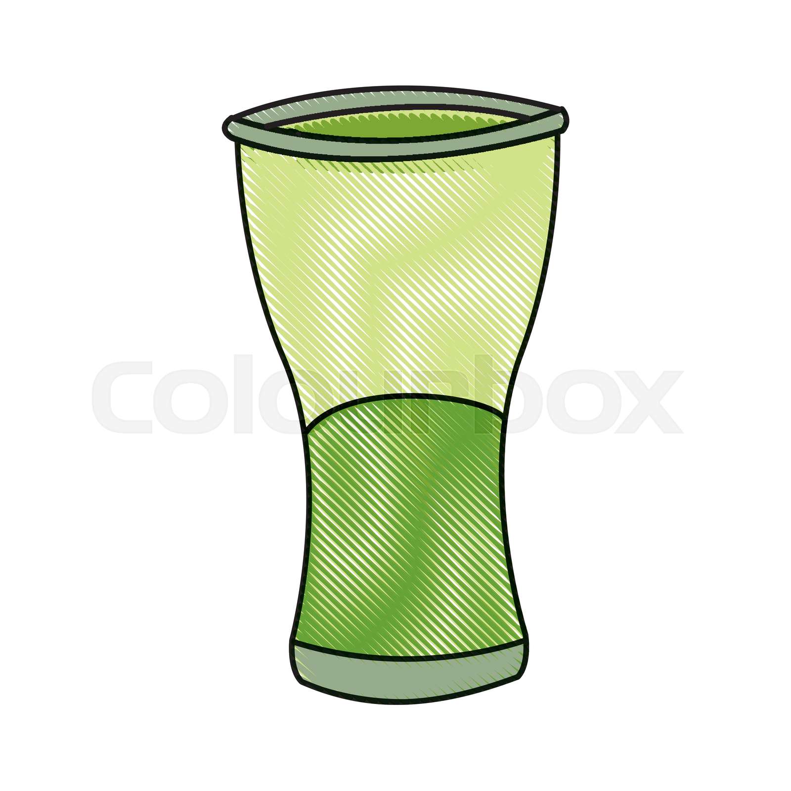 cartoon glass cup beverage alcohol icon | Stock vector | Colourbox
