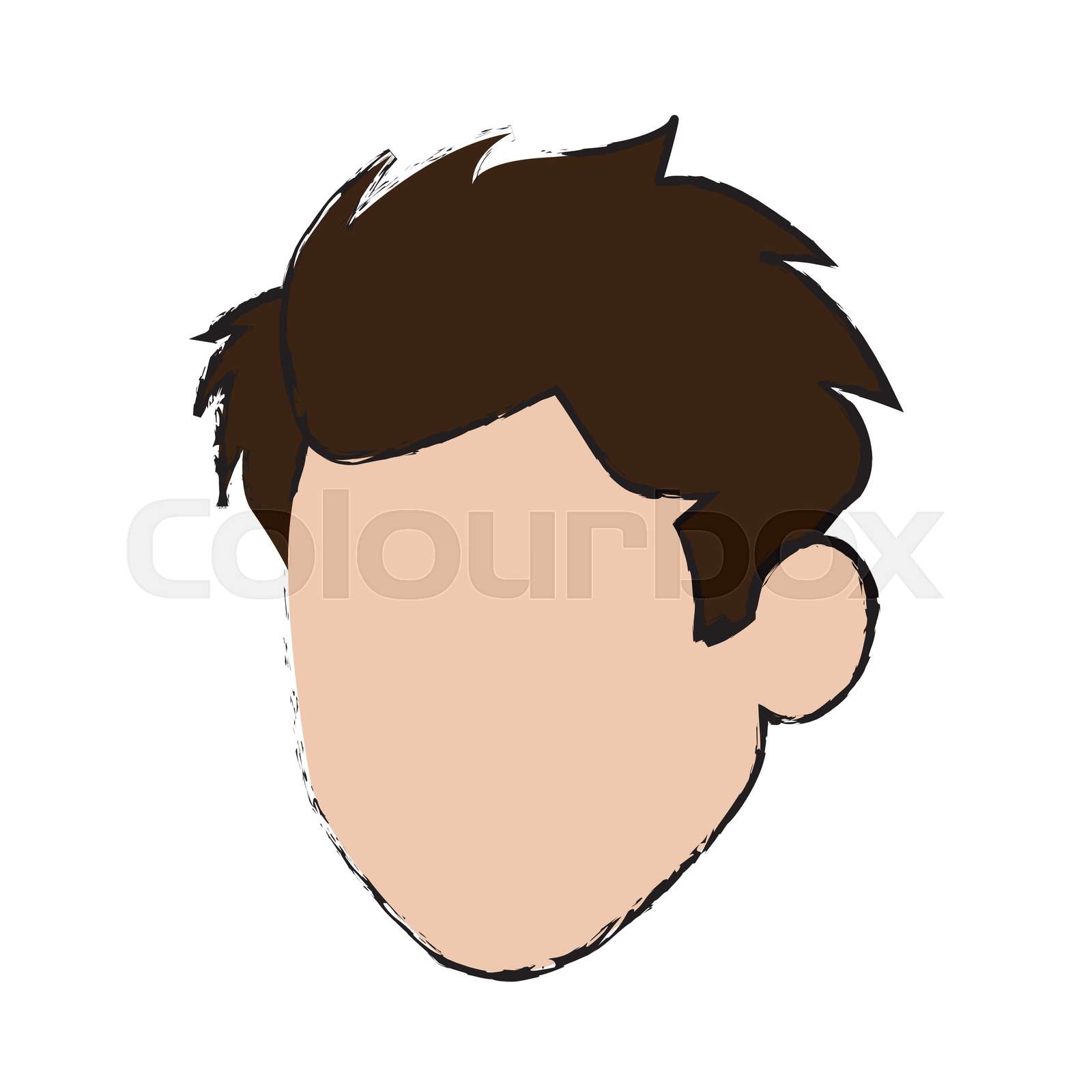cartoon head man profile avatar | Stock vector | Colourbox