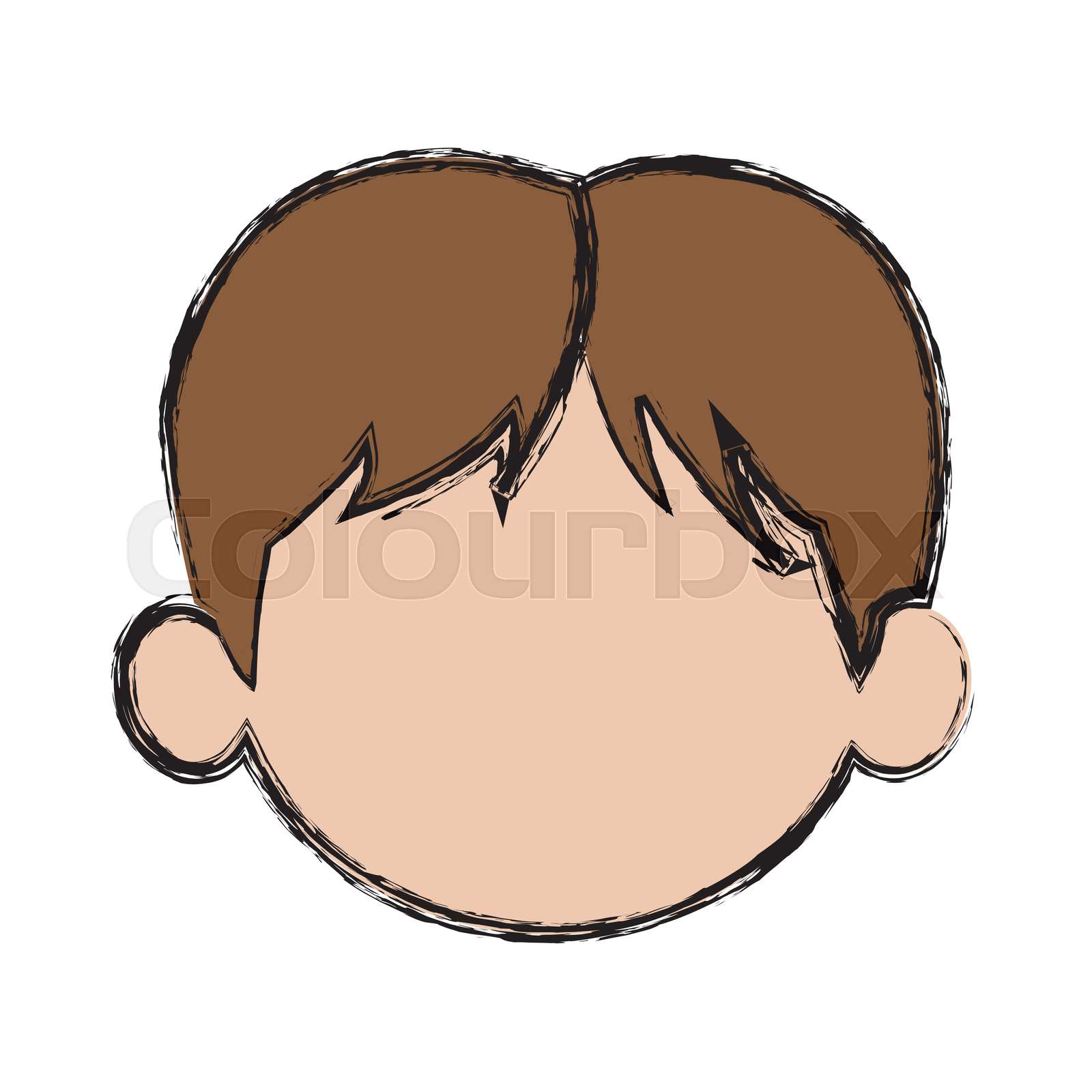 default little face boy cute child | Stock vector | Colourbox