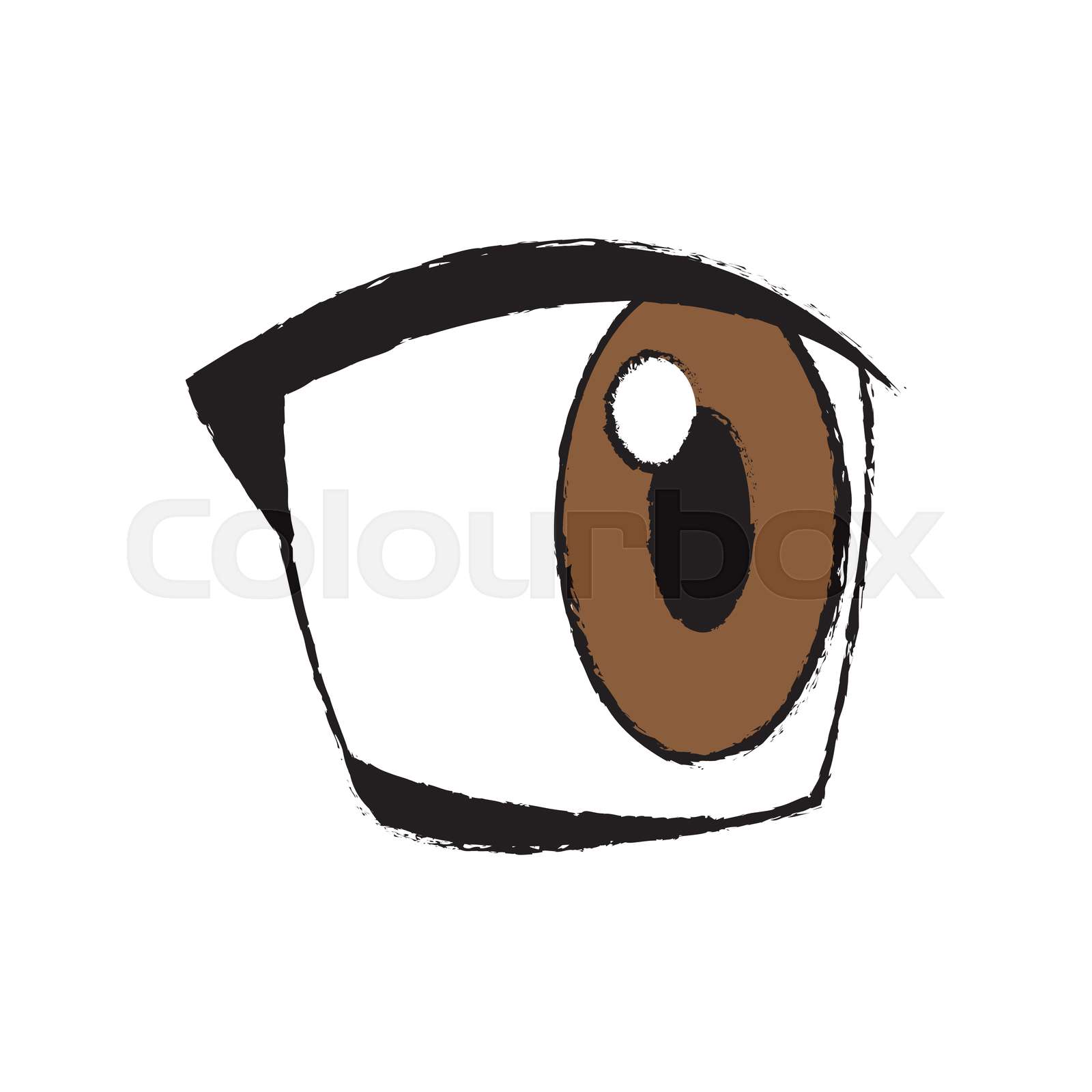 comic eye looking expression vision | Stock vector | Colourbox