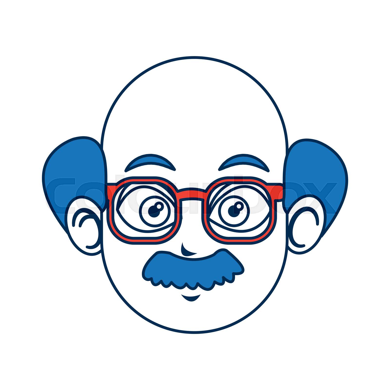 man character blue hair avatar image | Stock vector | Colourbox