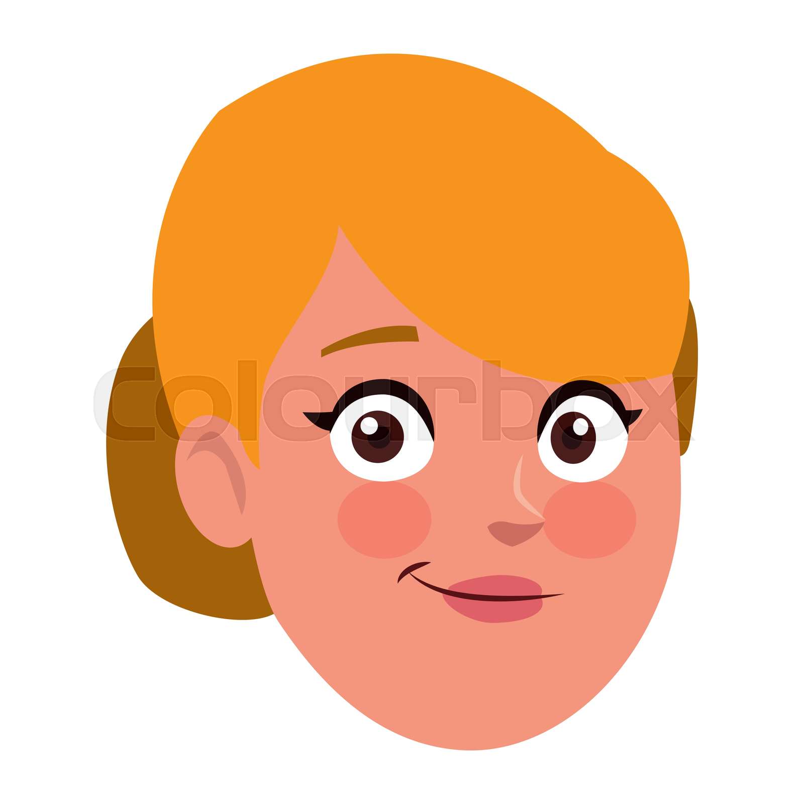 cartoon profile woman young office staff | Stock vector | Colourbox