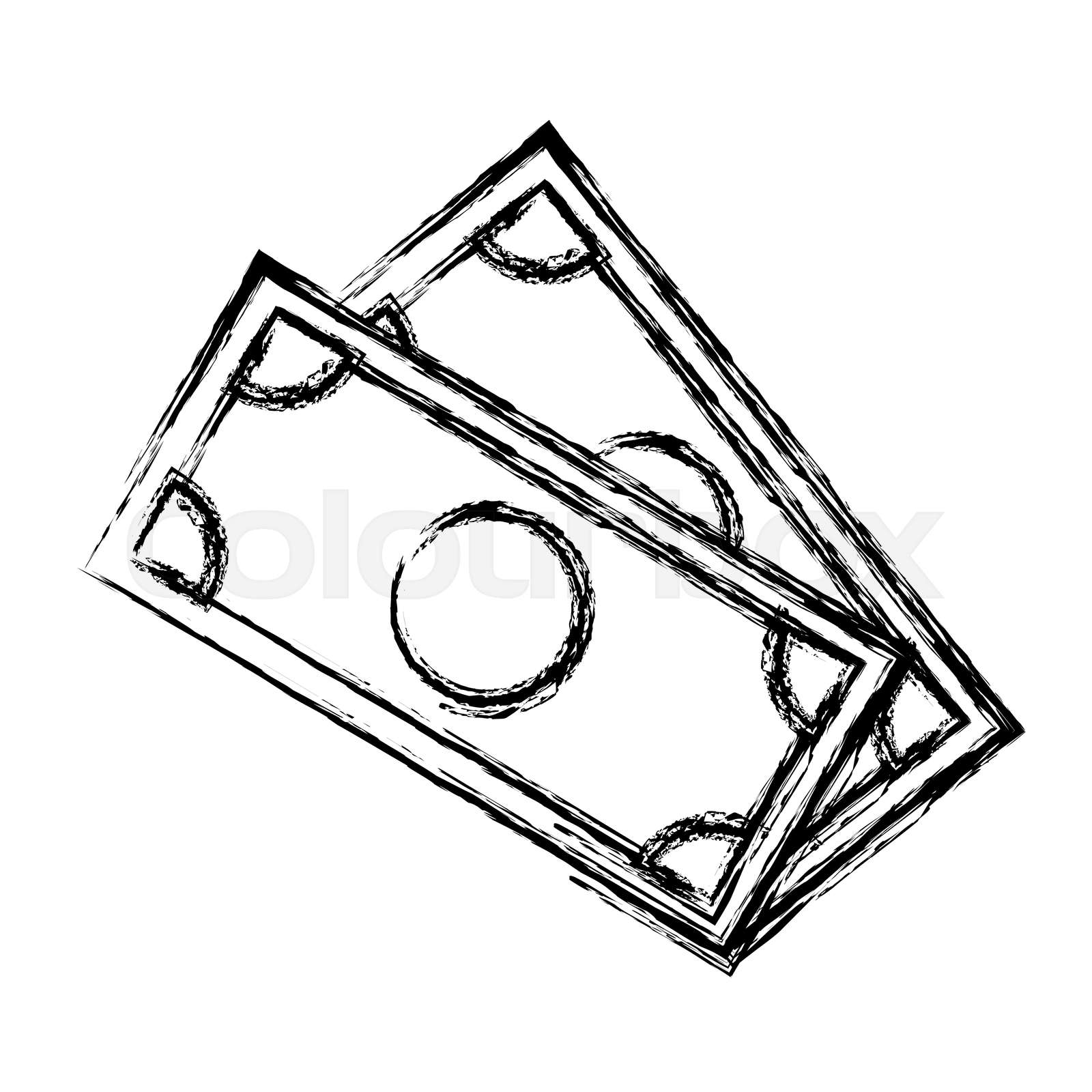 dollar money banknote currency cash icon | Stock vector | Colourbox