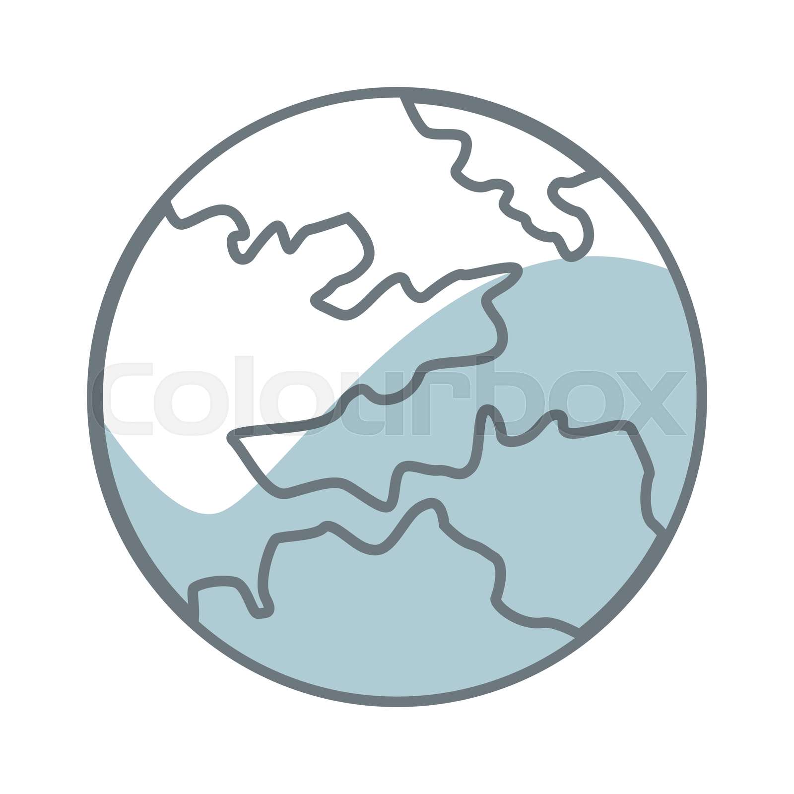 map global world earth round icon | Stock vector | Colourbox