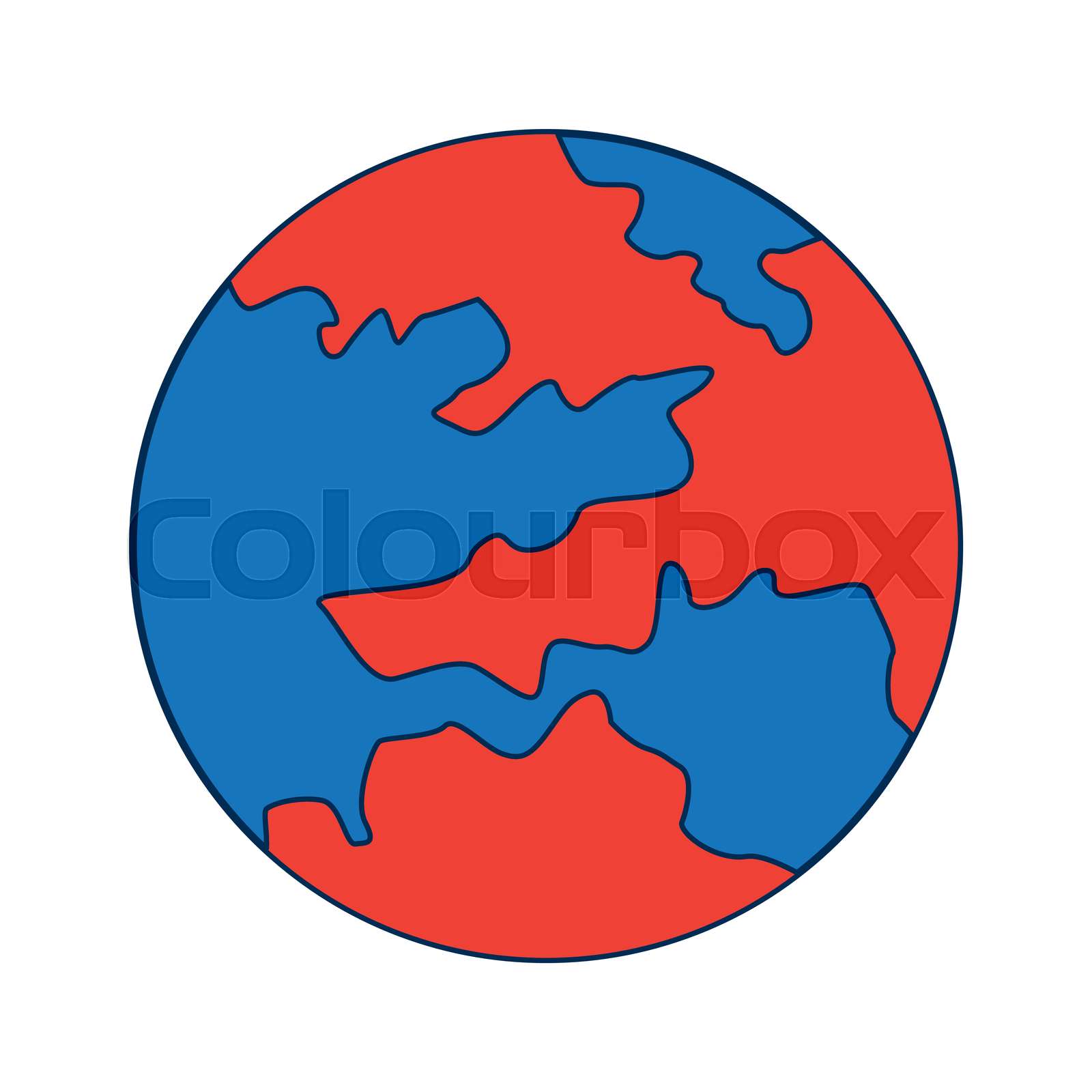map global world earth round icon | Stock vector | Colourbox