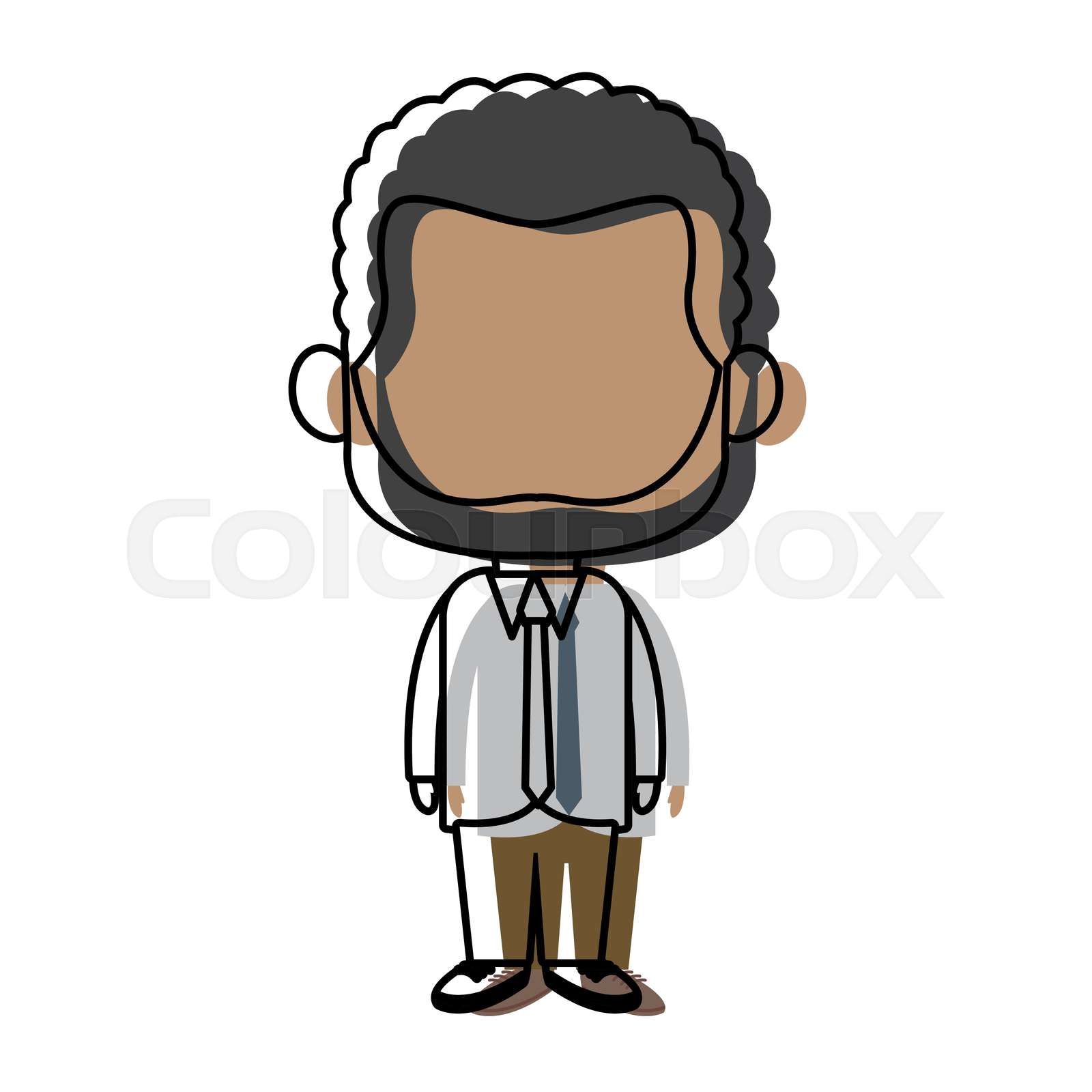cute man cartoon standing formal clothes character | Stock vector ...