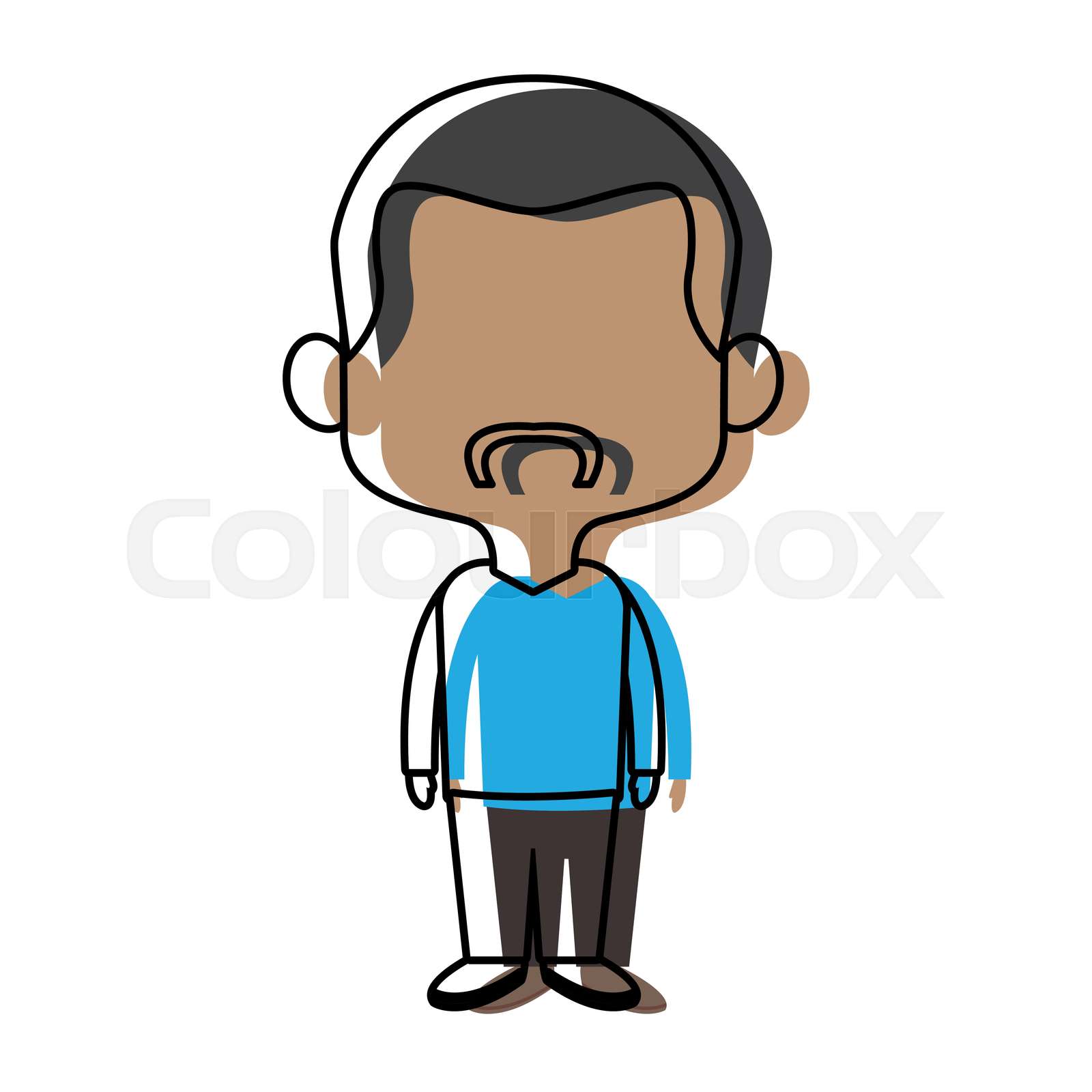 cute man cartoon standing formal clothes character | Stock vector ...