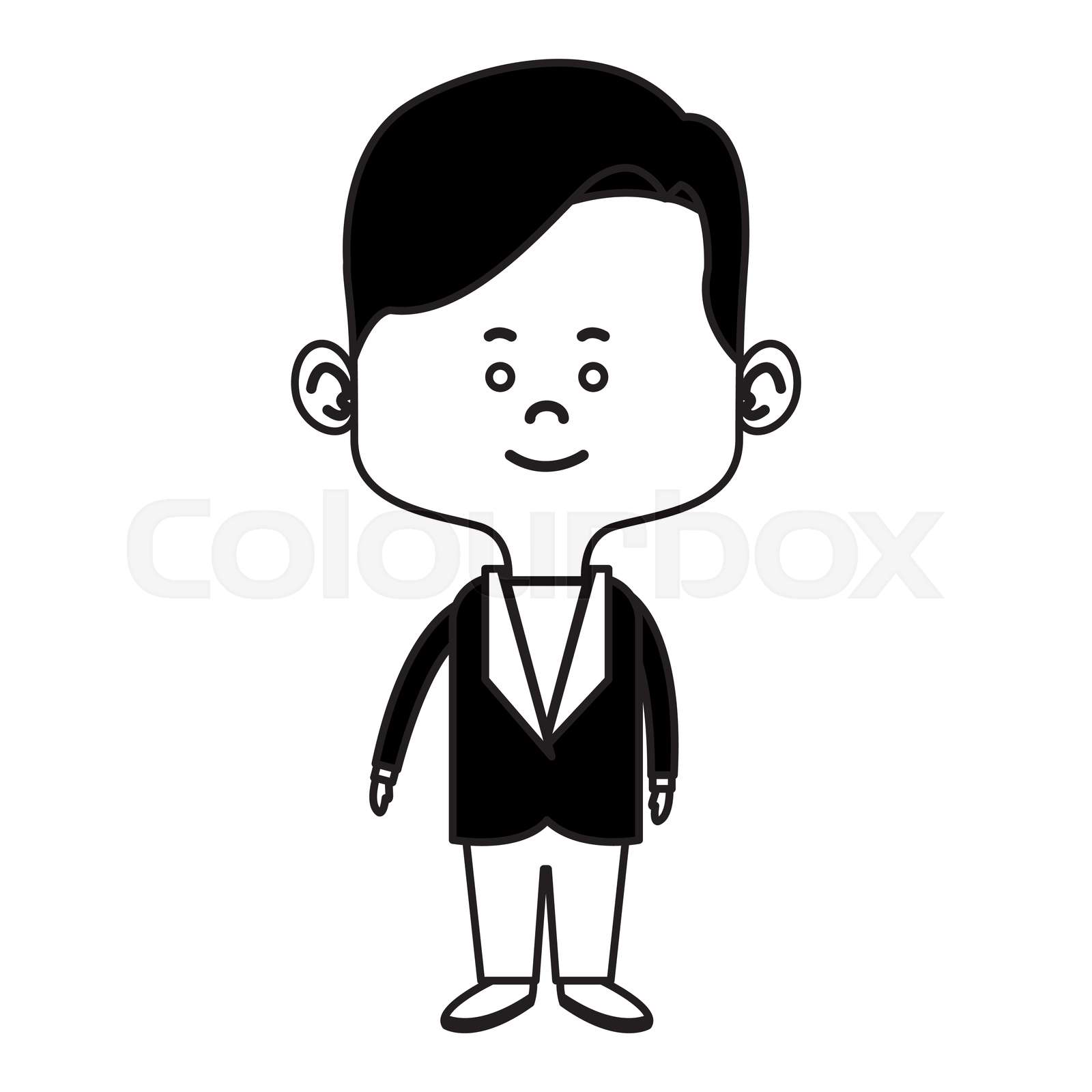 cute man cartoon standing formal clothes character | Stock vector ...