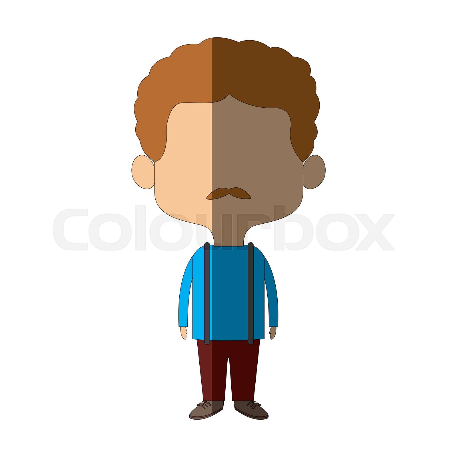 cute man cartoon standing formal clothes character | Stock vector ...