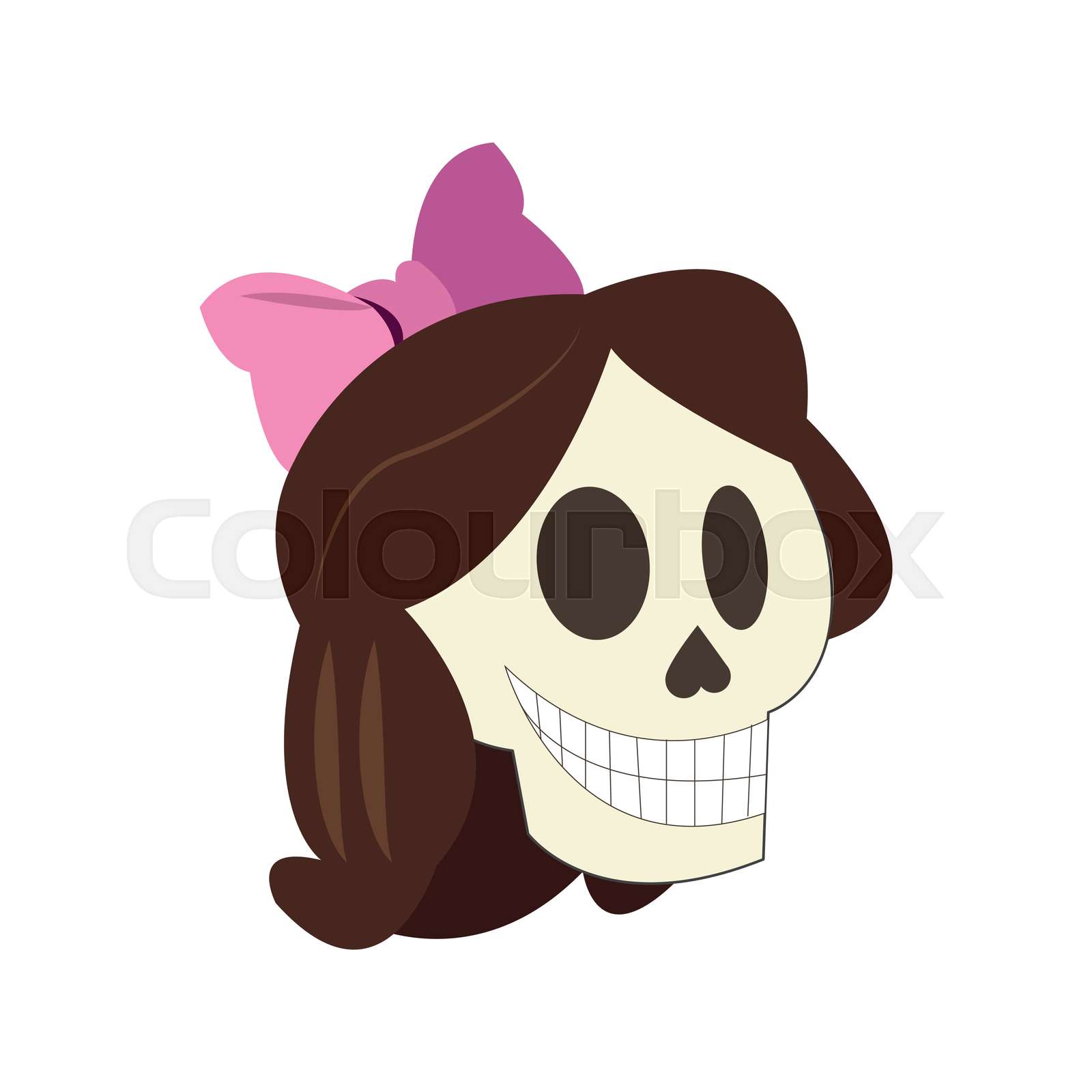 woman skull cartoon icon | Stock vector | Colourbox