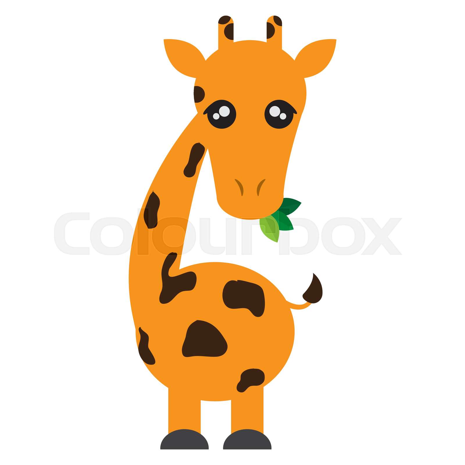 Cute giraffe cartoon icon | Stock vector | Colourbox