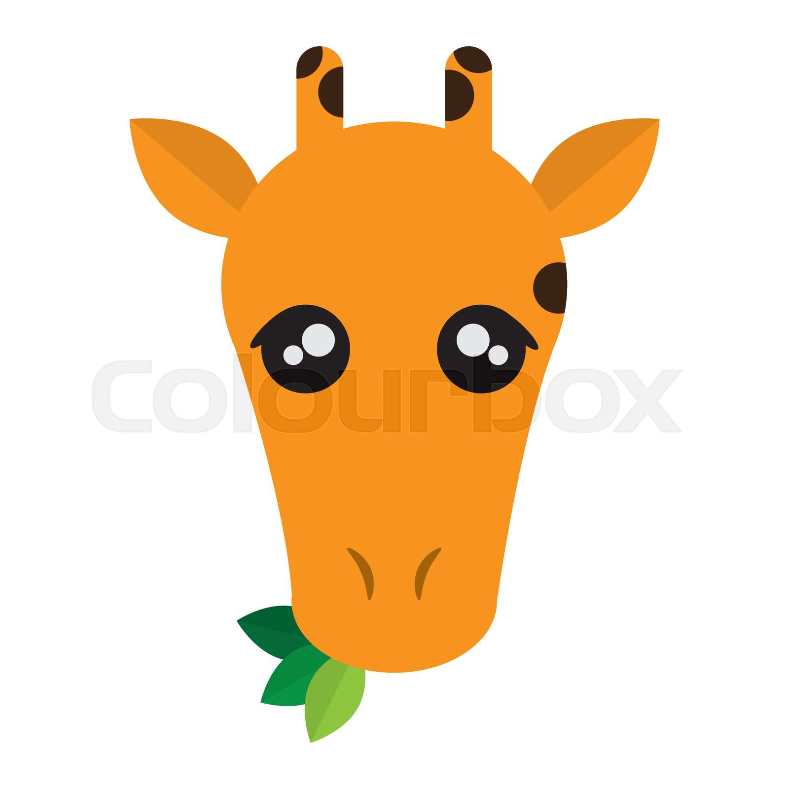 Cute giraffe cartoon icon | Stock vector | Colourbox