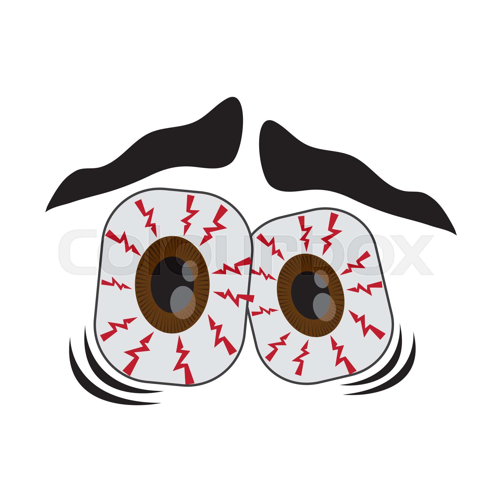 frightened cartoon eyes icon | Stock vector | Colourbox