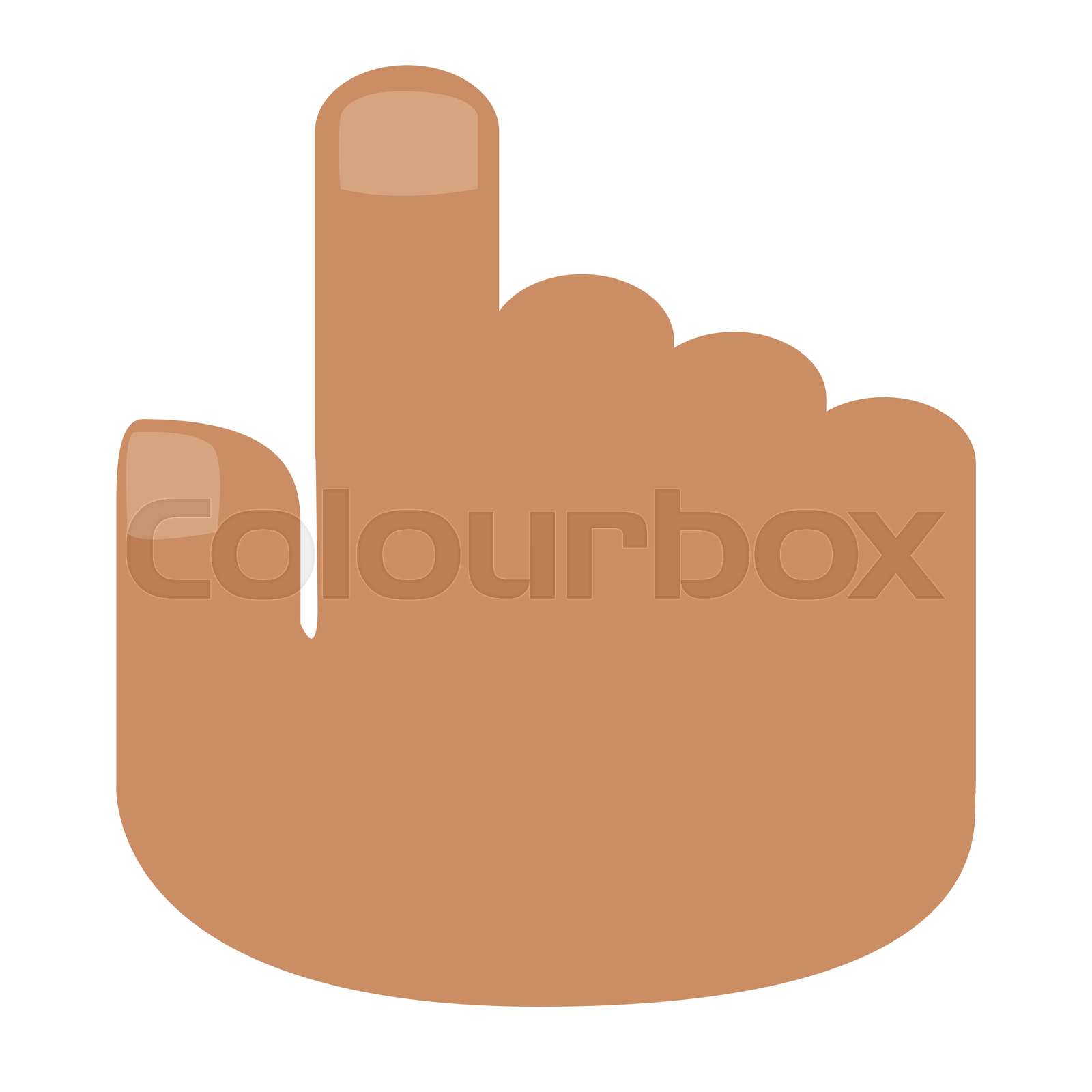cartoon human hand first sign | Stock vector | Colourbox